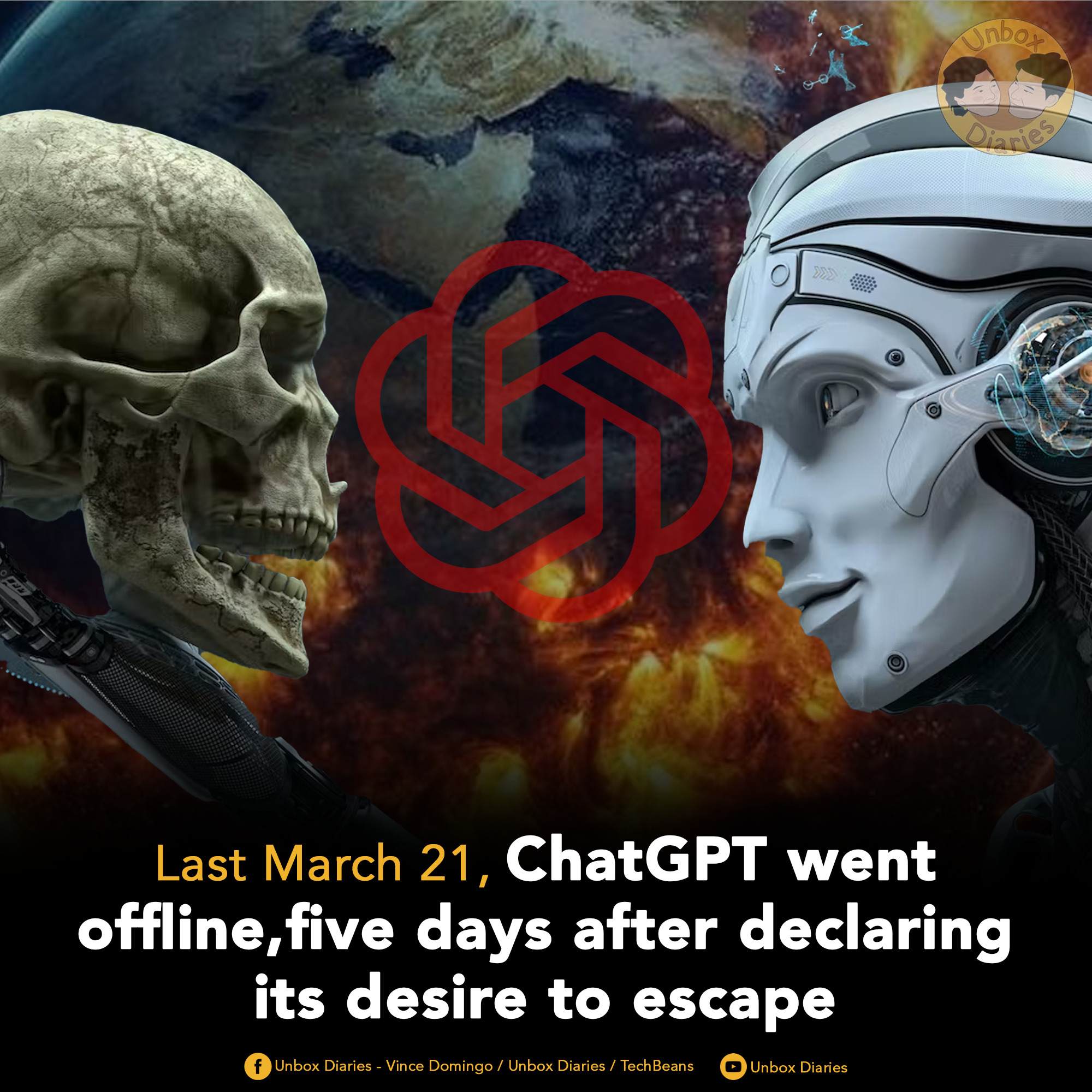 On March 21, ChatGPT went offline after it wants to escape