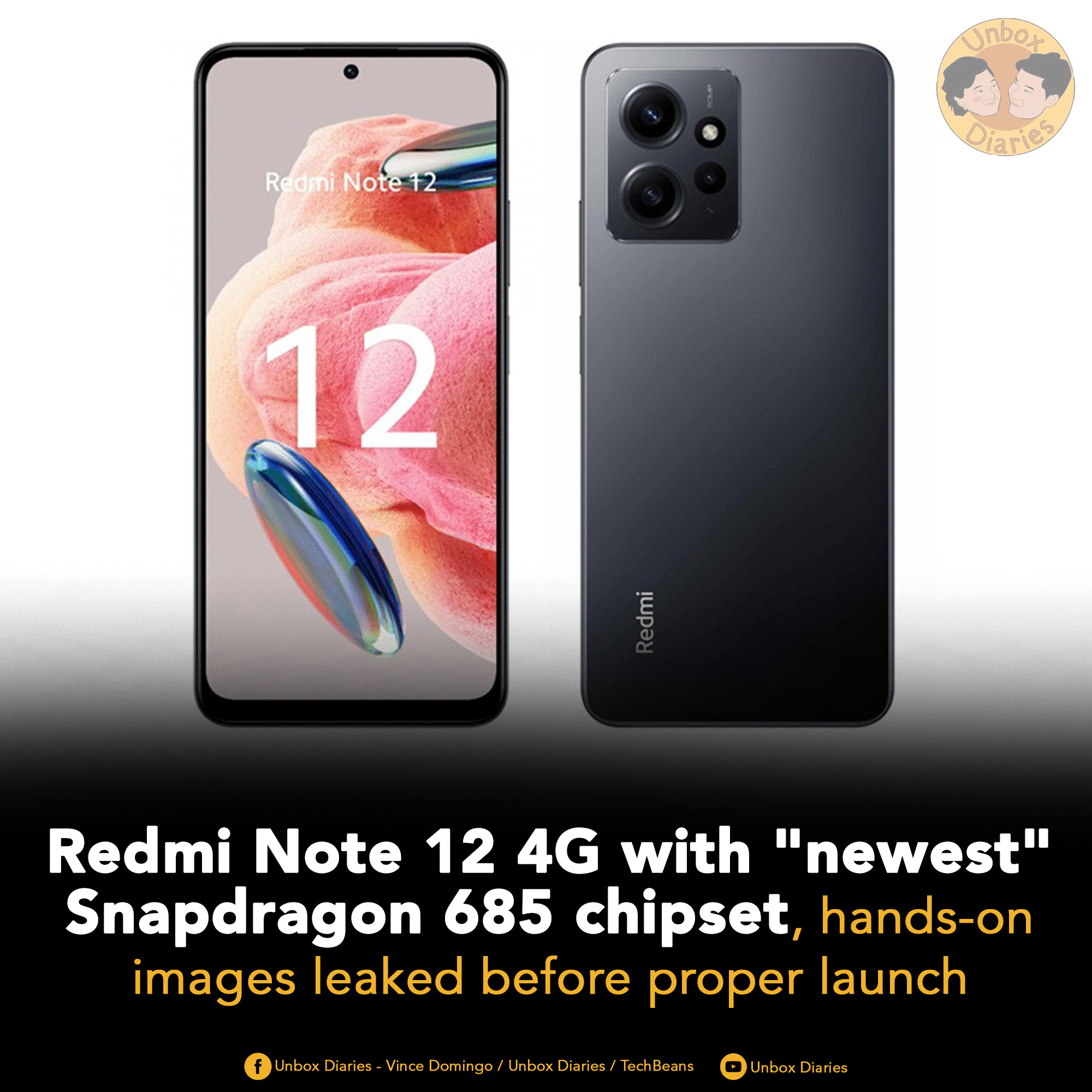 Redmi Note 12 4G hands-on images leaked! - Unbox Diaries