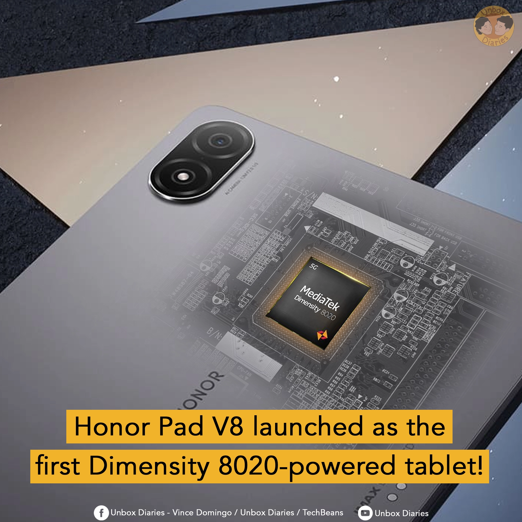 Honor Pad V8 launched as the first Dimensity 8020 chipset-powered tablet