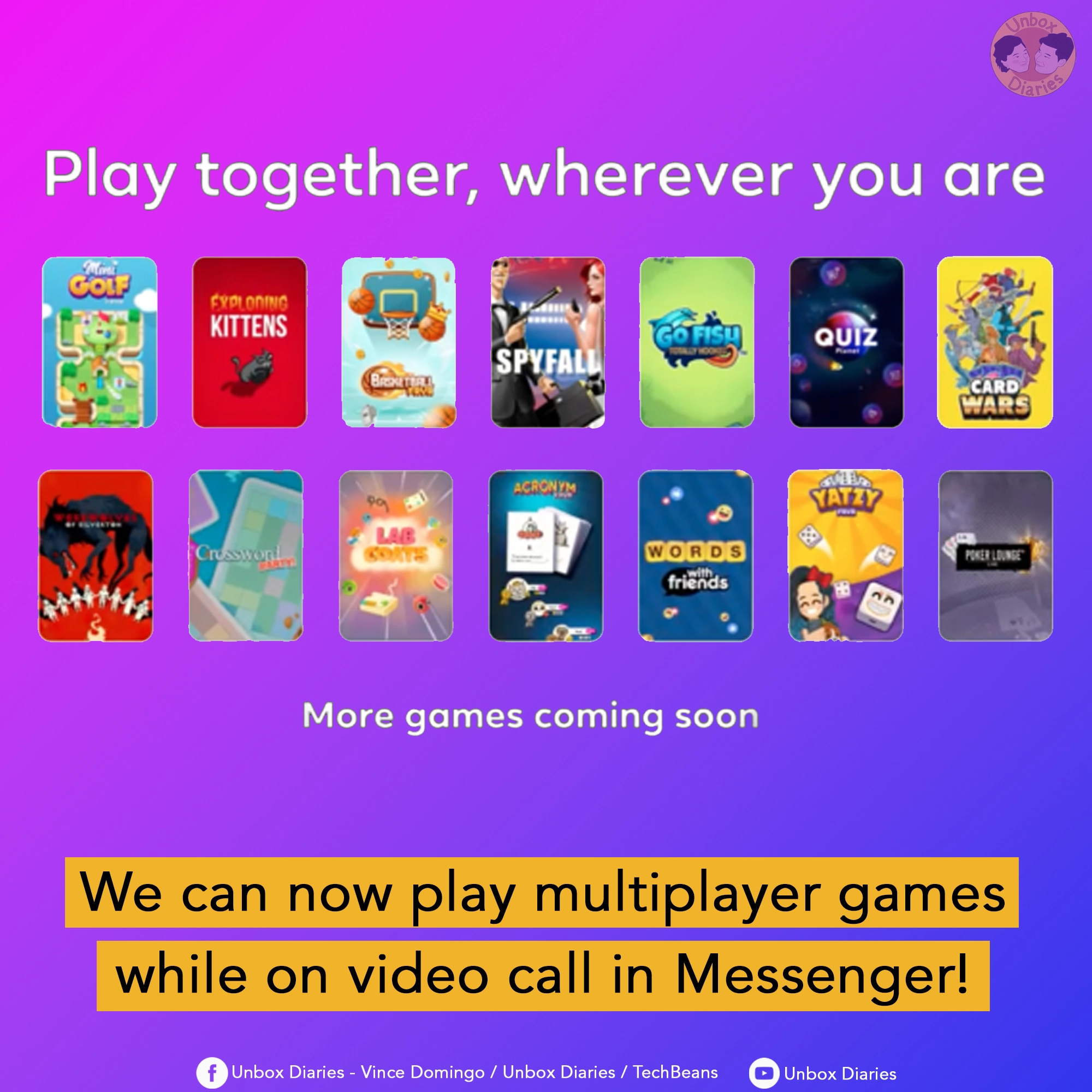 You can now play multiplayer games with friends in Facebook Messenger!