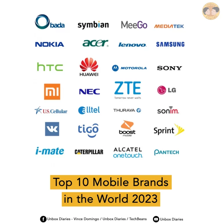 Top 10 Mobile Brands in the World 2023 - Unbox Diaries