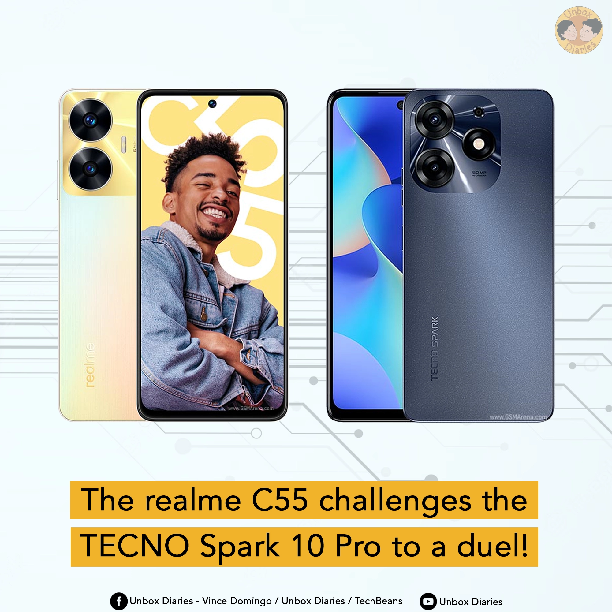 The realme C55 challenges the TECNO Spark 10 Pro to a duel!