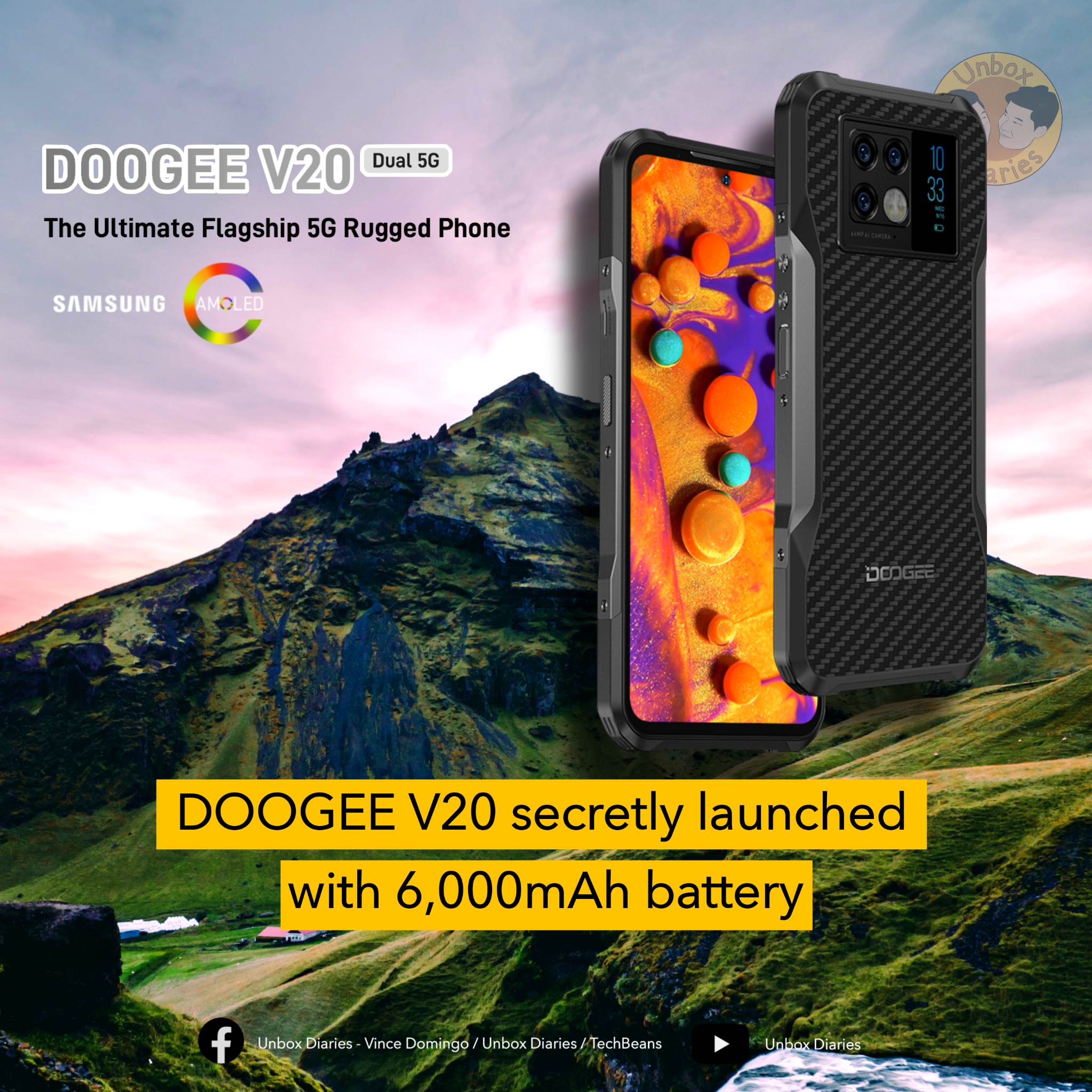 DOOGEE V20 secretly launched with 6000mAh battery