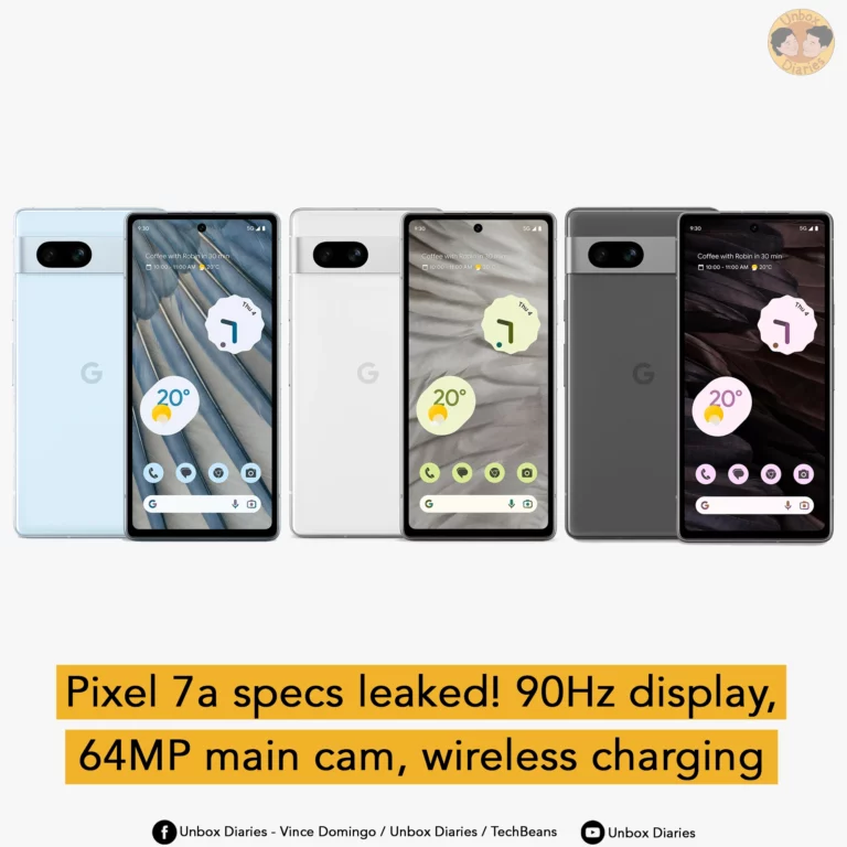 Pixel 7a specs leaked! 90Hz display, 64MP main cam, wireless charging