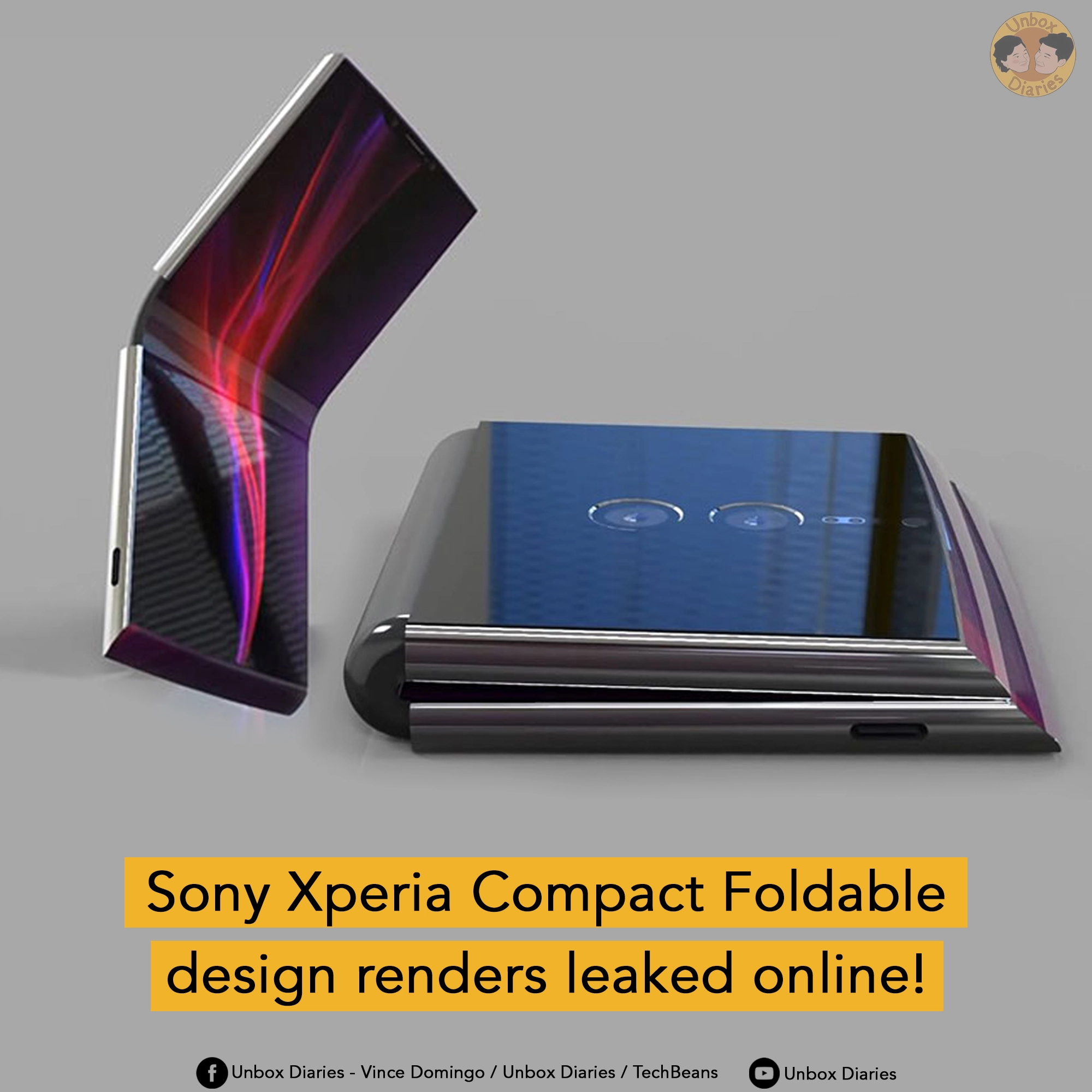 Sony Xperia Compact Foldable design renders leaked online!