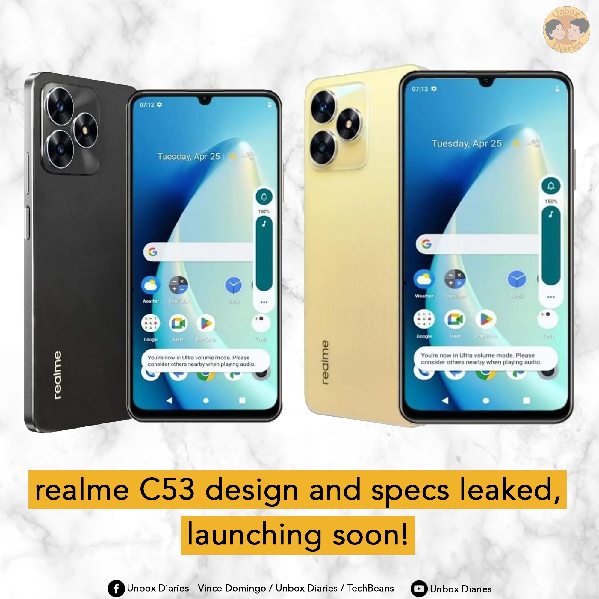 realme C53 design and specs leaked, launching soon!