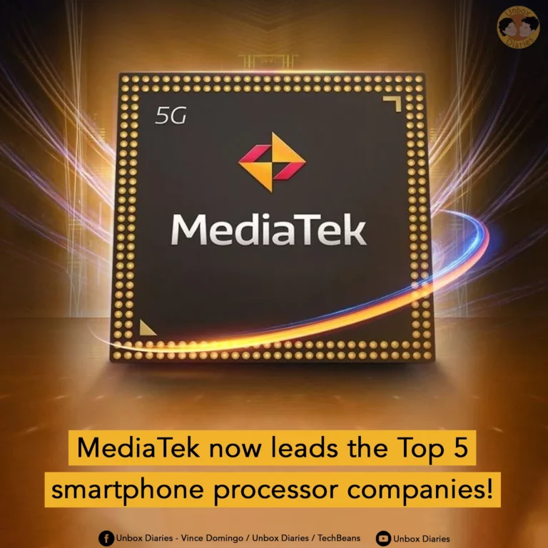 MediaTek now leads the Top 5 smartphone processor companies!
