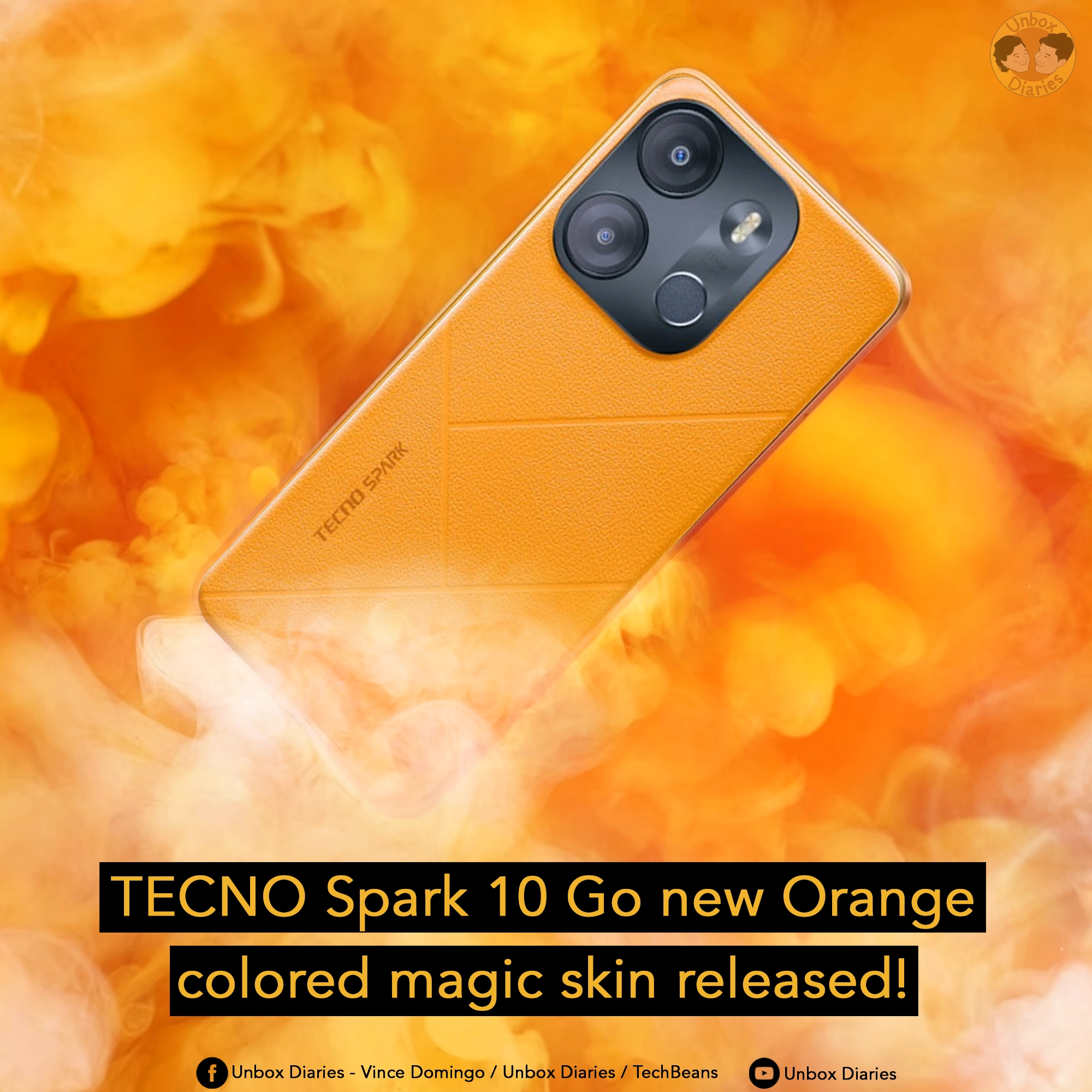 New Orange colored magic skins for TECNO SPARK Go 2023 and SPARK 10 released! - Unbox Diaries