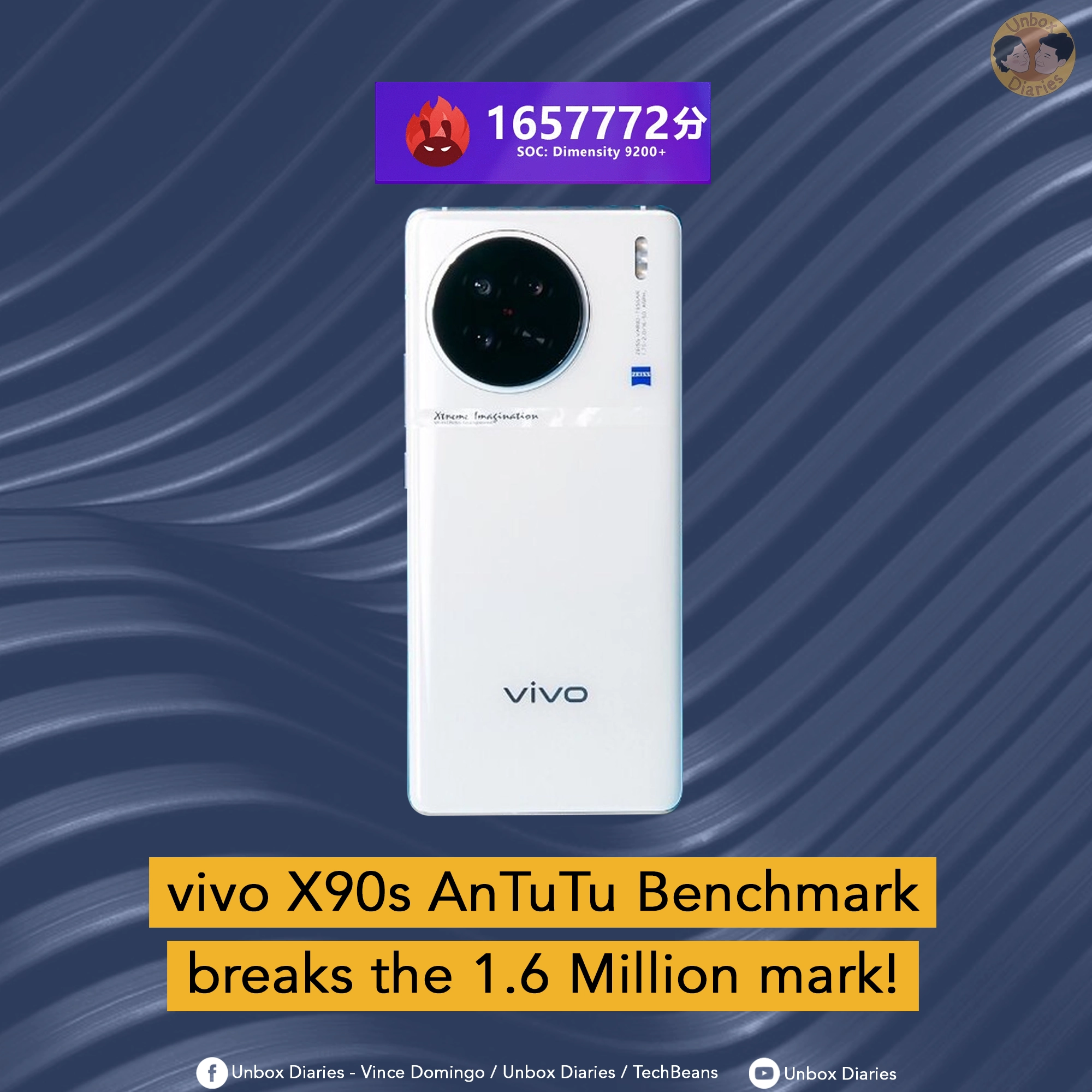 vivo X90s AnTuTu Benchmark breaks the 1.6 Million mark!