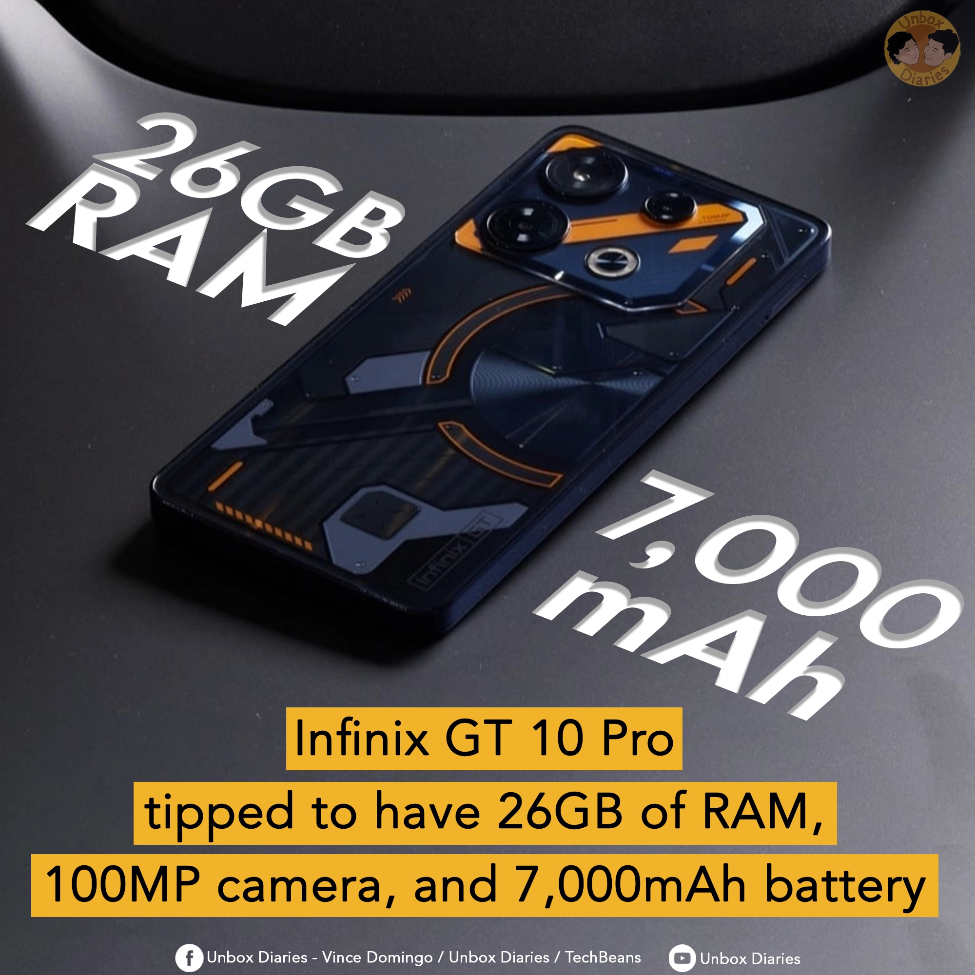 Nothing Phone inspired Infinix GT 10 Pro to have 26GB RAM and more