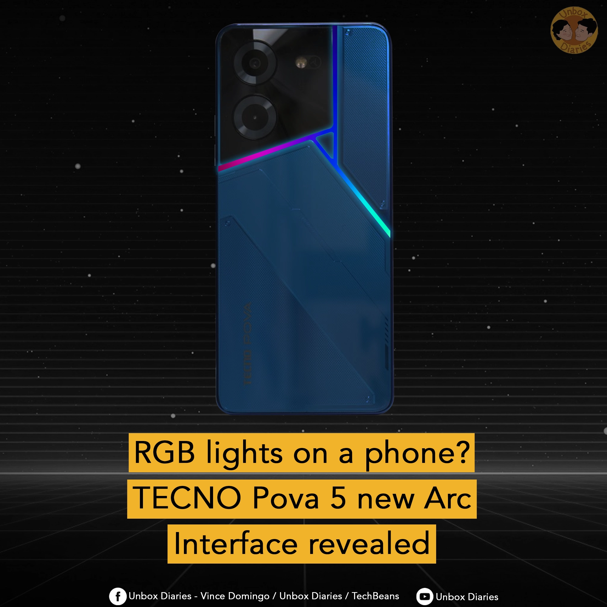 RGB lights on a phone? TECNO POVA 5 new Arc Interface revealed! - Unbox ...