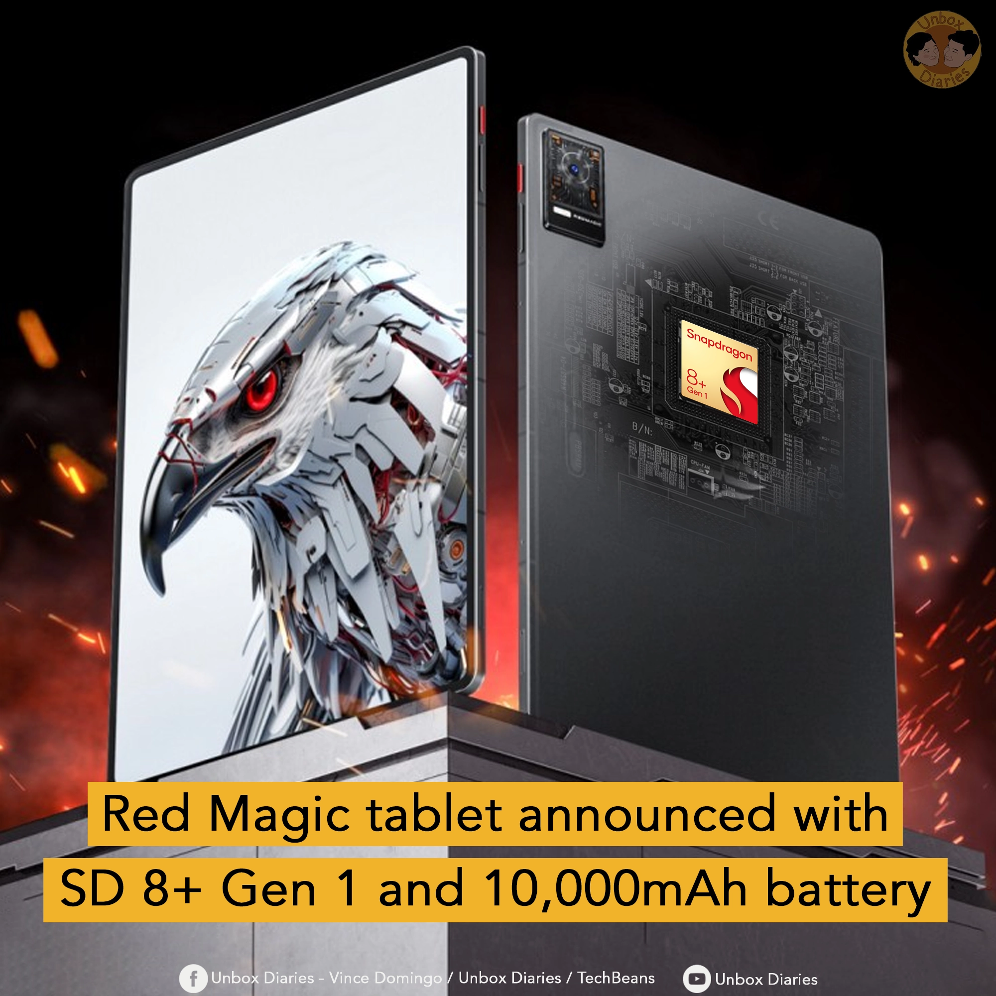 Red Magic tablet announced with SD 8+ Gen 1 and 10,000mAh battery