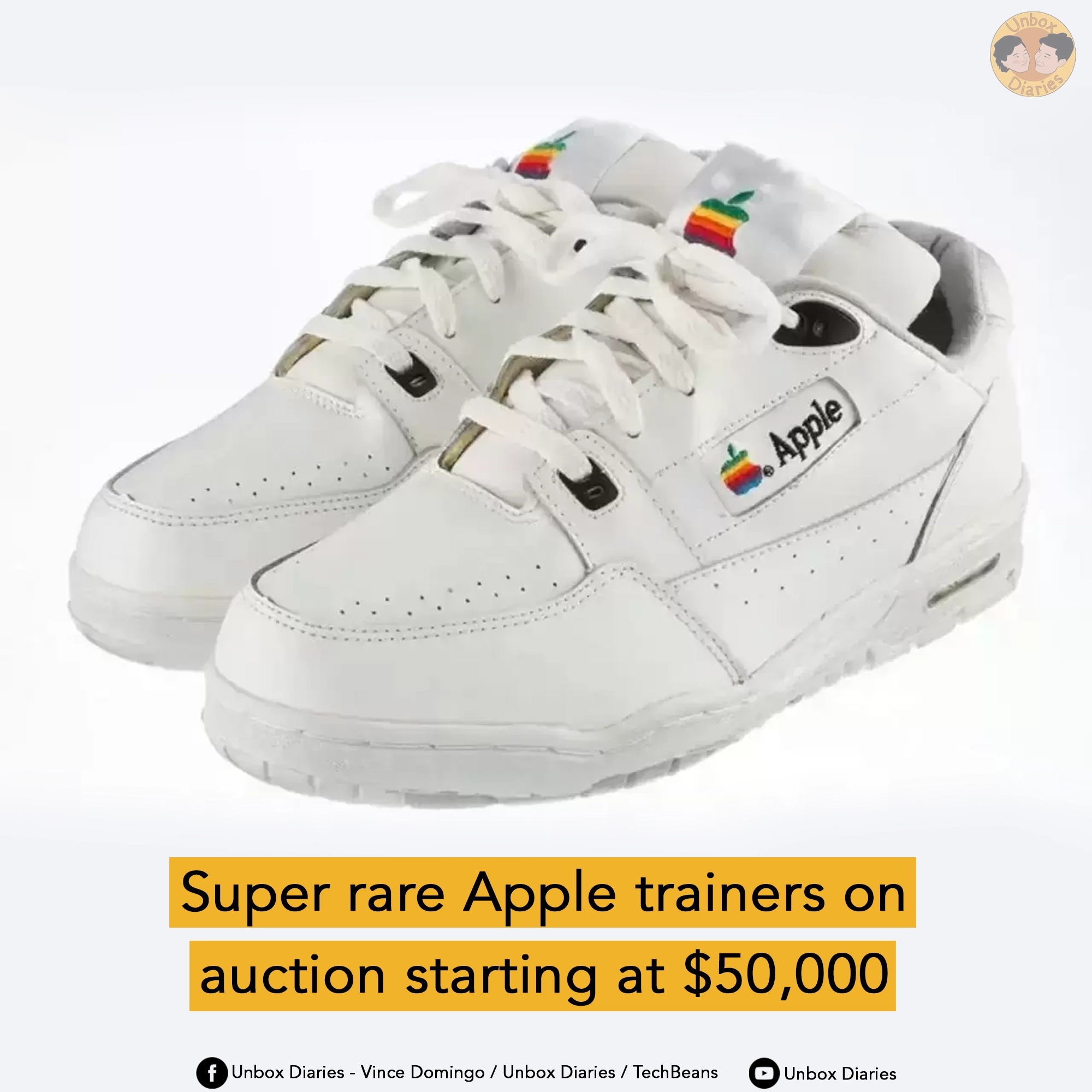Super rare Apple trainers on auction starting at $50,000 - Unbox Diaries