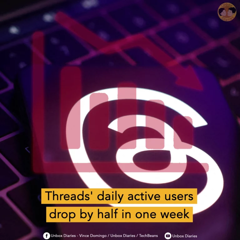 Threads' daily active users drop by half in one week - Unbox Diaries