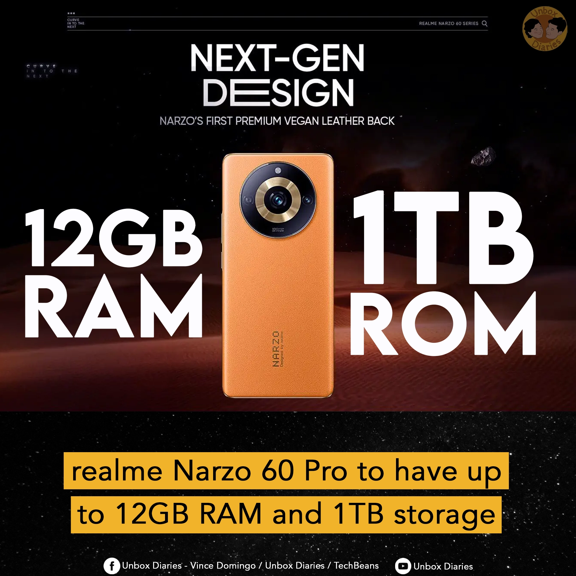 realme Narzo 60 Pro to have up to 12GB RAM and 1TB storage