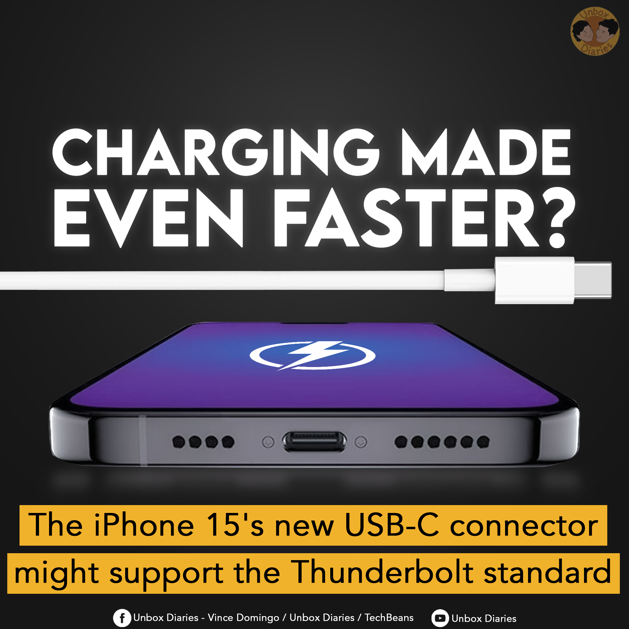 The iPhone 15's new USB-C connector might support the Thunderbolt ...
