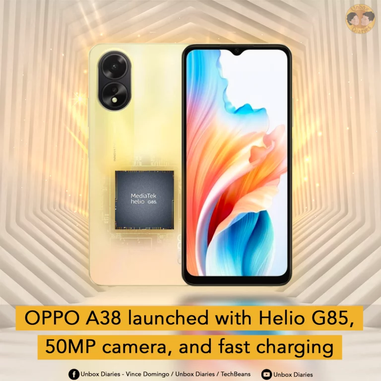 OPPO A38 launched with Helio G85, 50MP camera, and fast charging ...