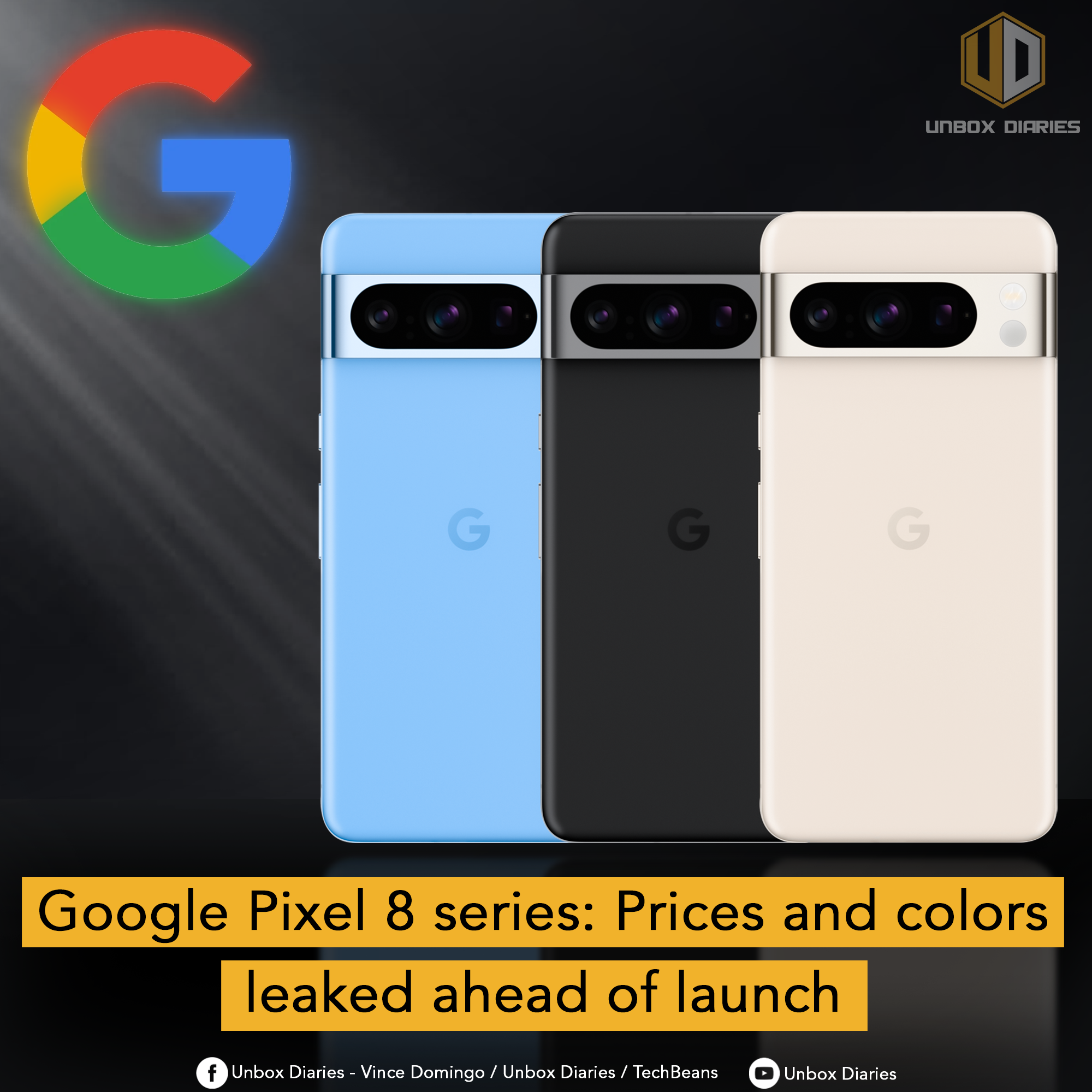 Google Pixel 8 series: Prices and colors leaked ahead of launch - Unbox Diaries
