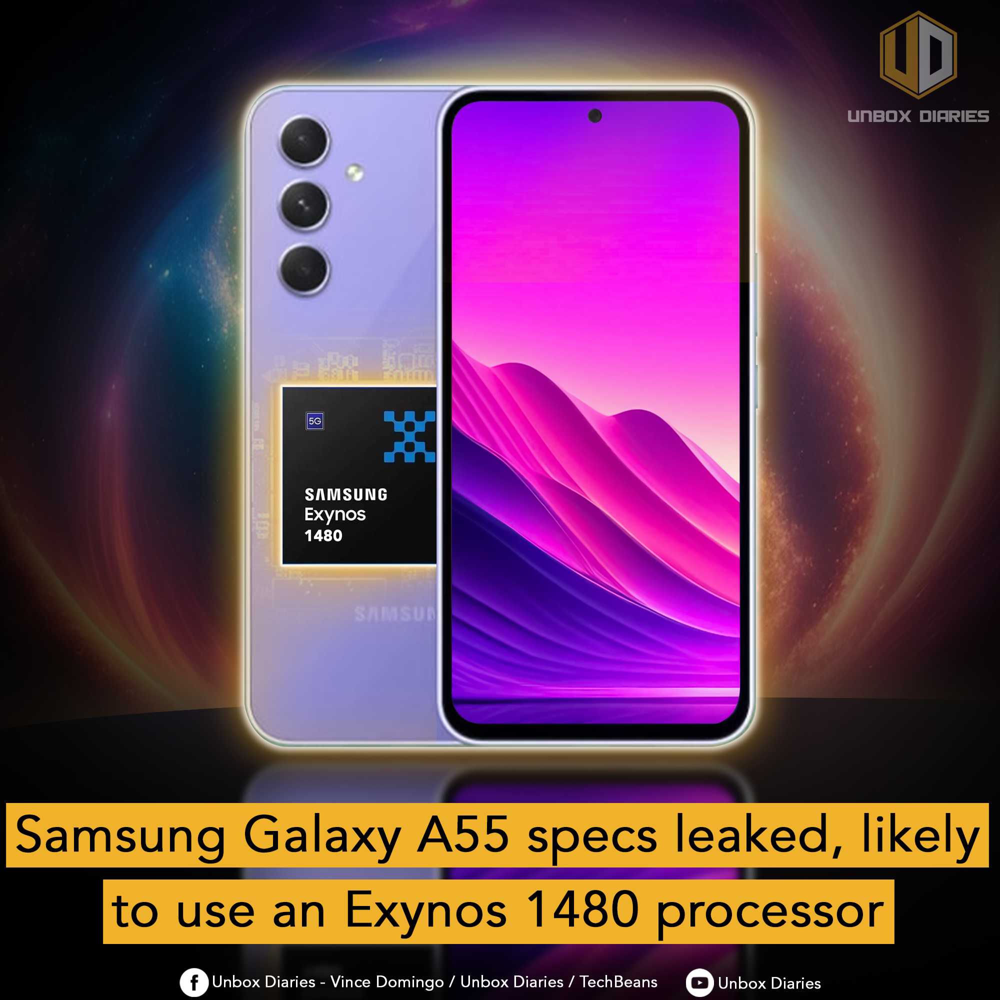 Samsung Galaxy A55 specs leaked, likely to use an Exynos 1480 processor ...