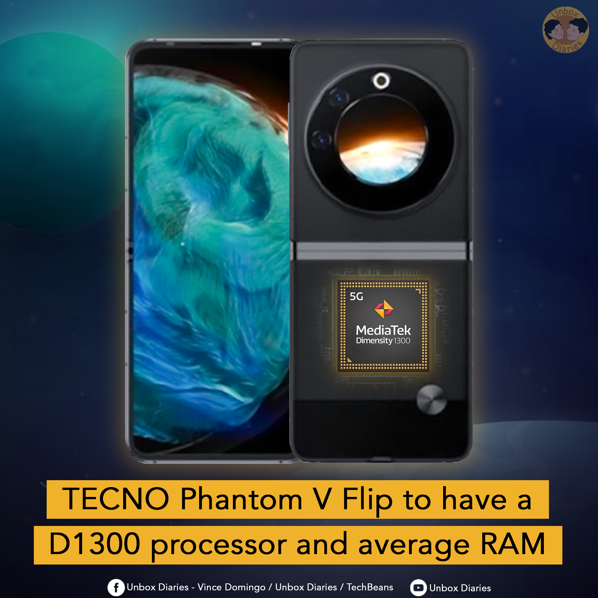 TECNO Phantom V Flip to have a D1300 processor and average RAM - Unbox ...