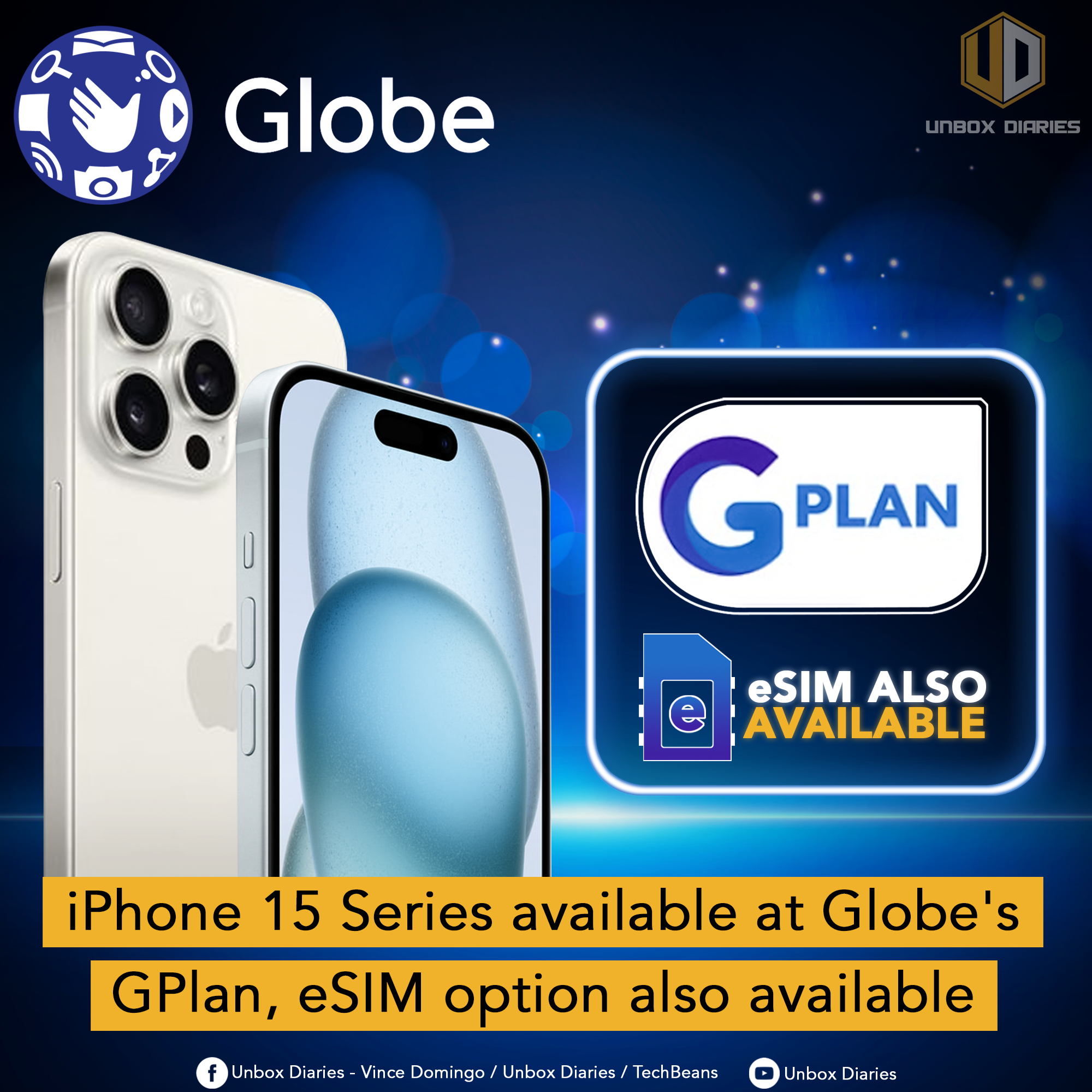 iPhone 15 Series now available via Globe's GPlan, eSIM option is also available - Unbox Diaries