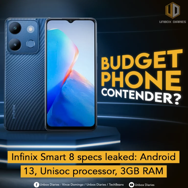 Infinix Smart 8 specs leaked: Android 13, Unisoc processor, 3G RAM ...