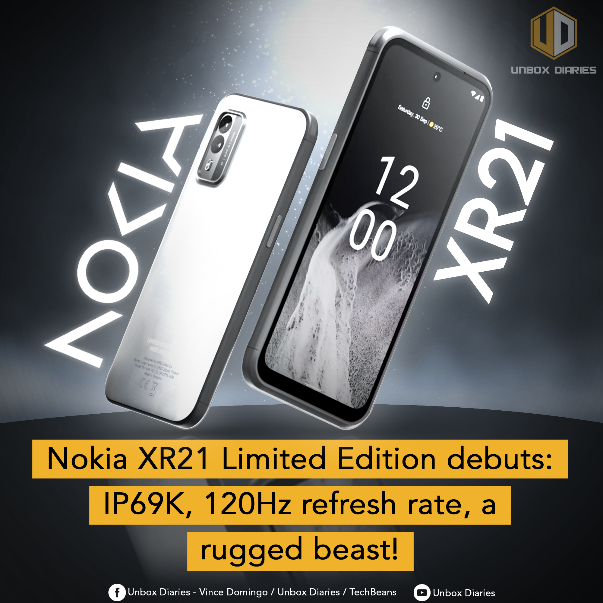 Nokia XR21 Limited Edition debuts: IP69K, 120Hz refresh rate, a rugged beast! - Unbox Diaries