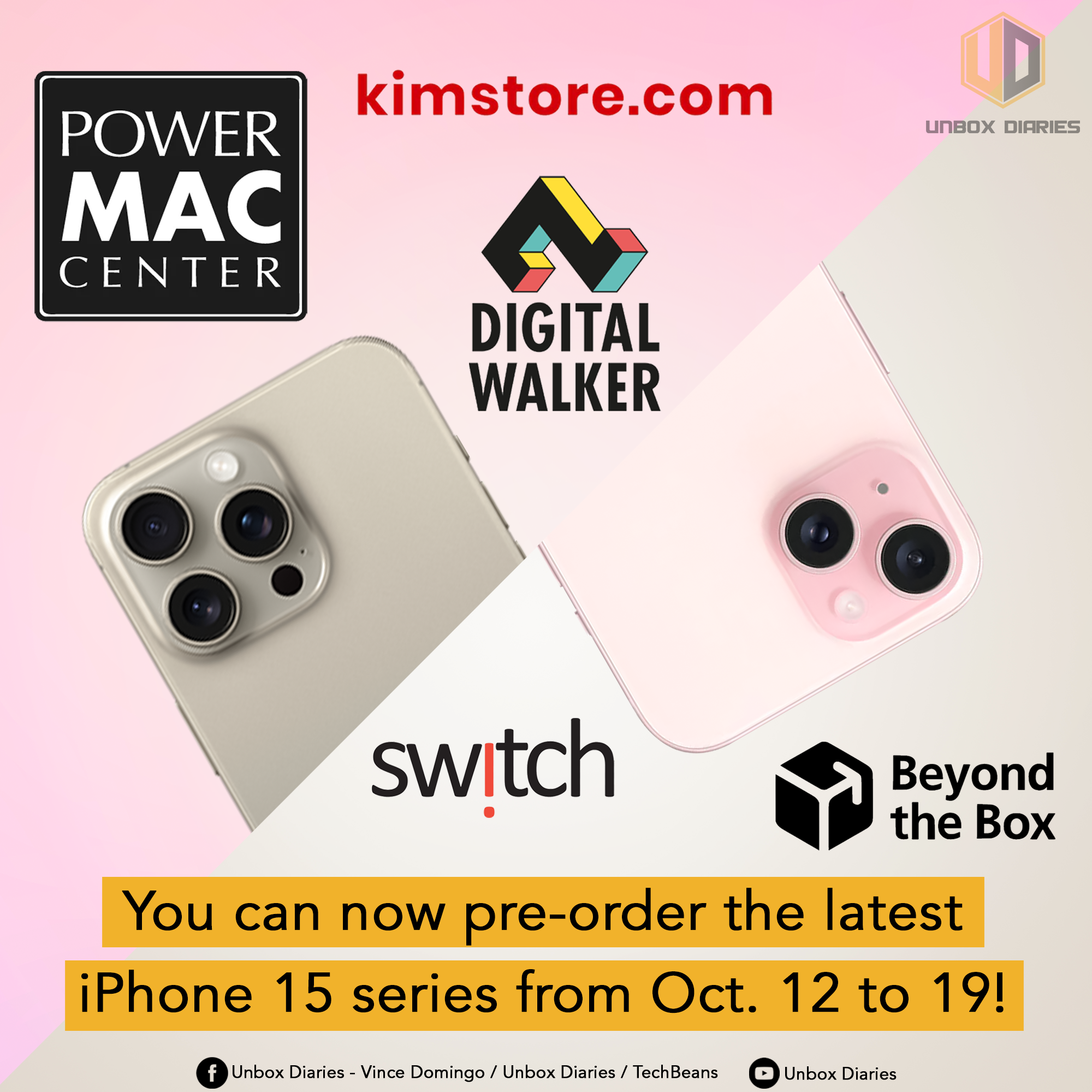 You can now pre-order the latest iPhone 15 series from Oct. 12 to 19 ...