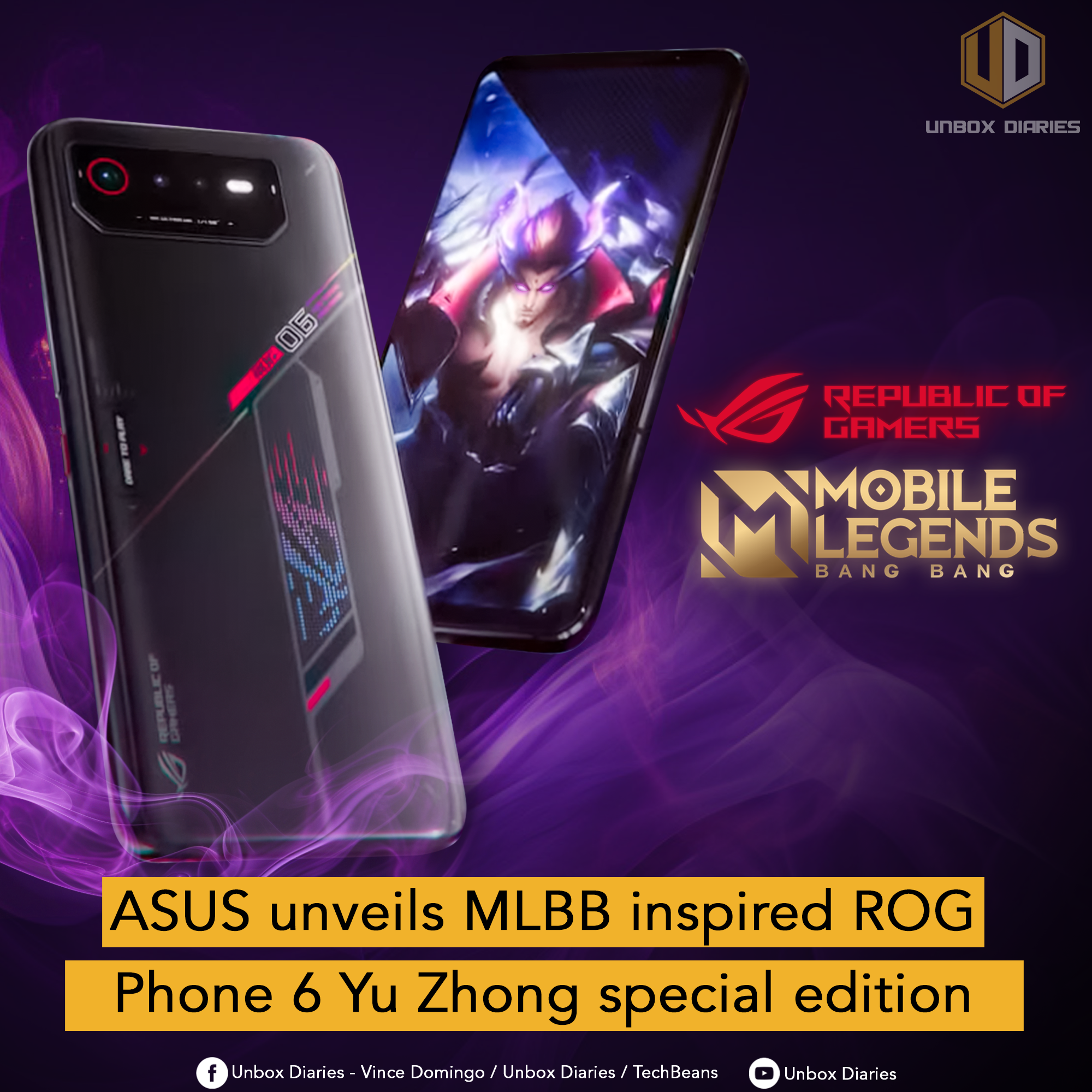 ASUS unveils MLBB inspired ROG Phone 6 Yu Zhong special edition - Unbox ...