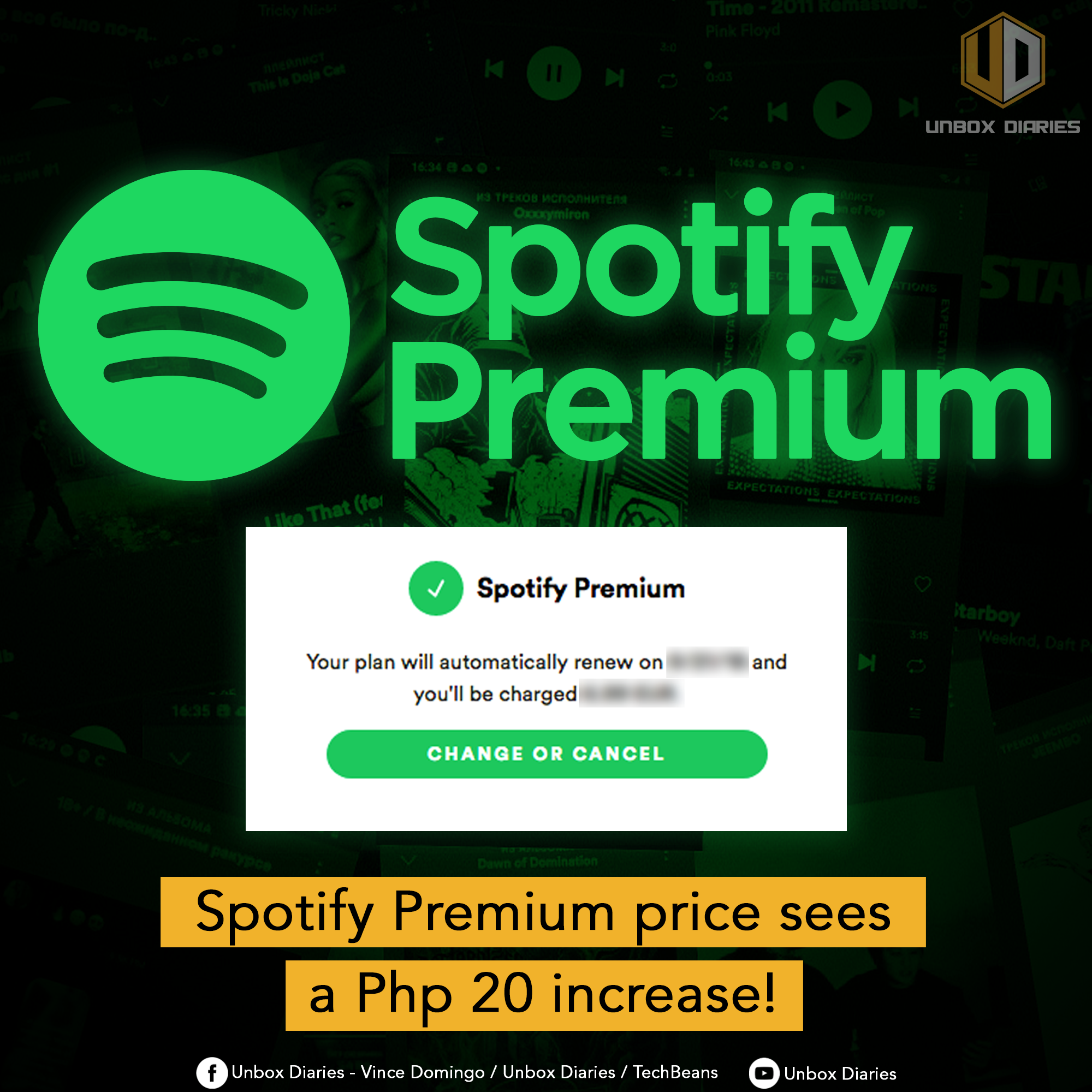 Spotify Premium price sees a Php 20 increase! - Unbox Diaries