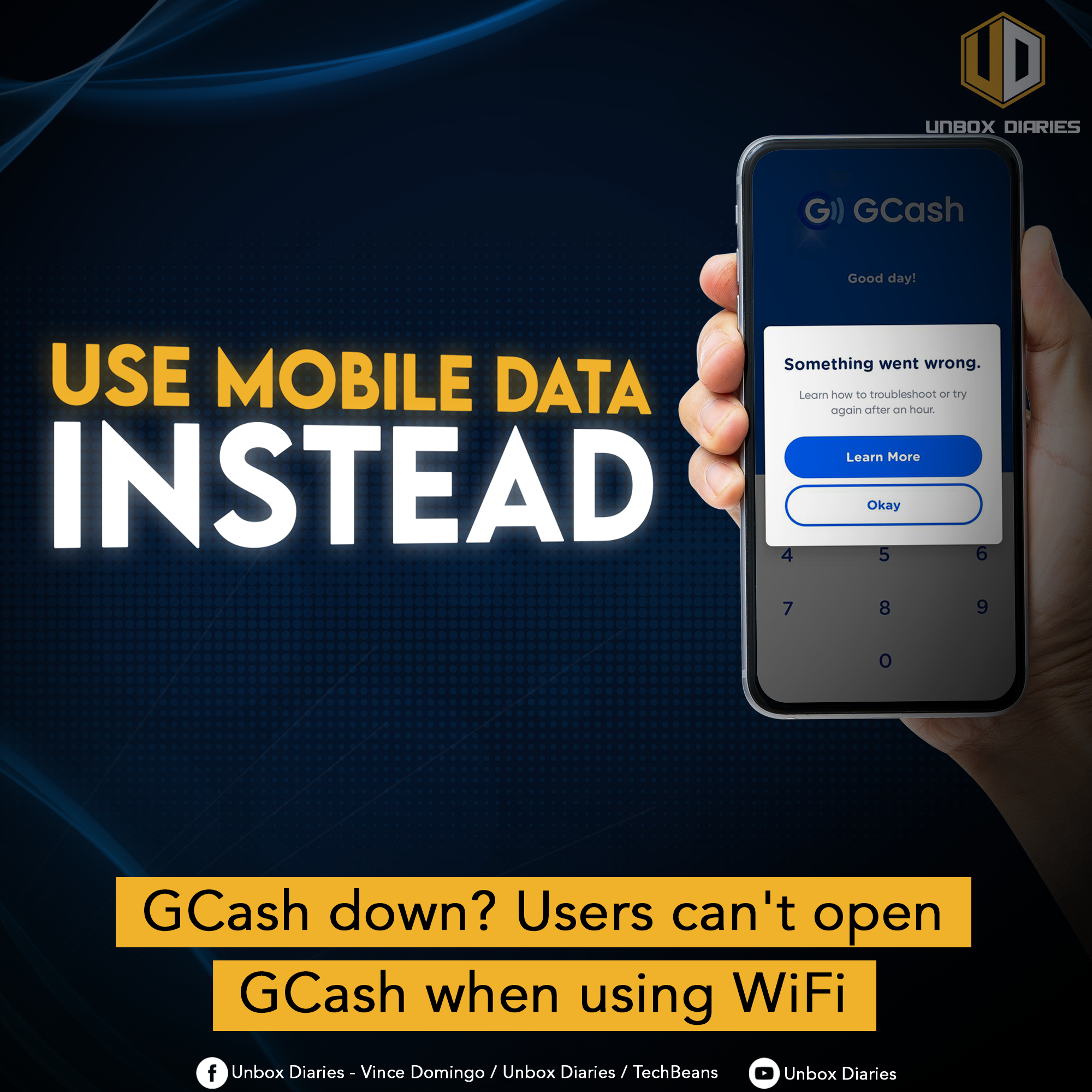 GCash down? Users can't open GCash when using WiFi - Unbox Diaries