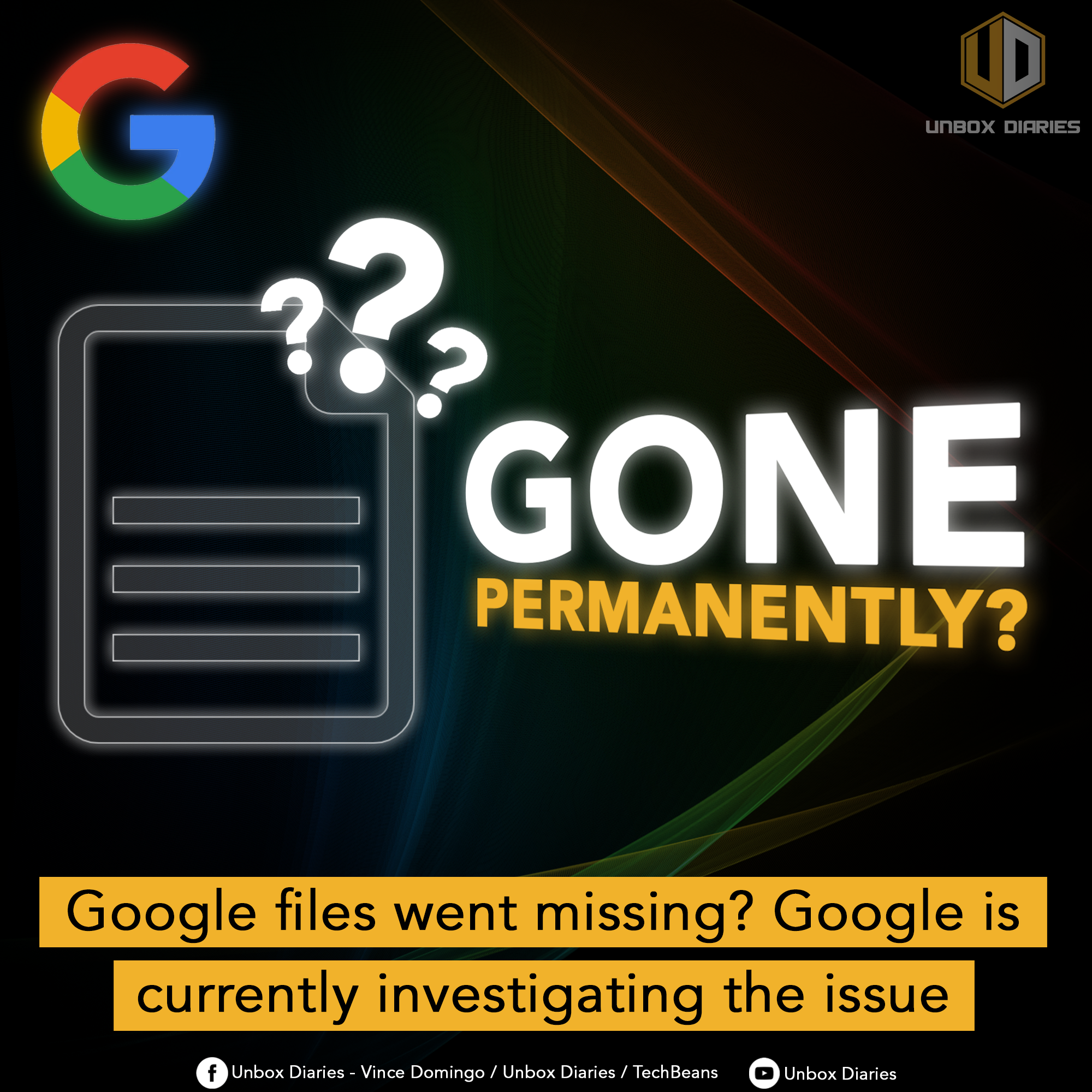 Google files went missing? Google is currently investigating the issue ...