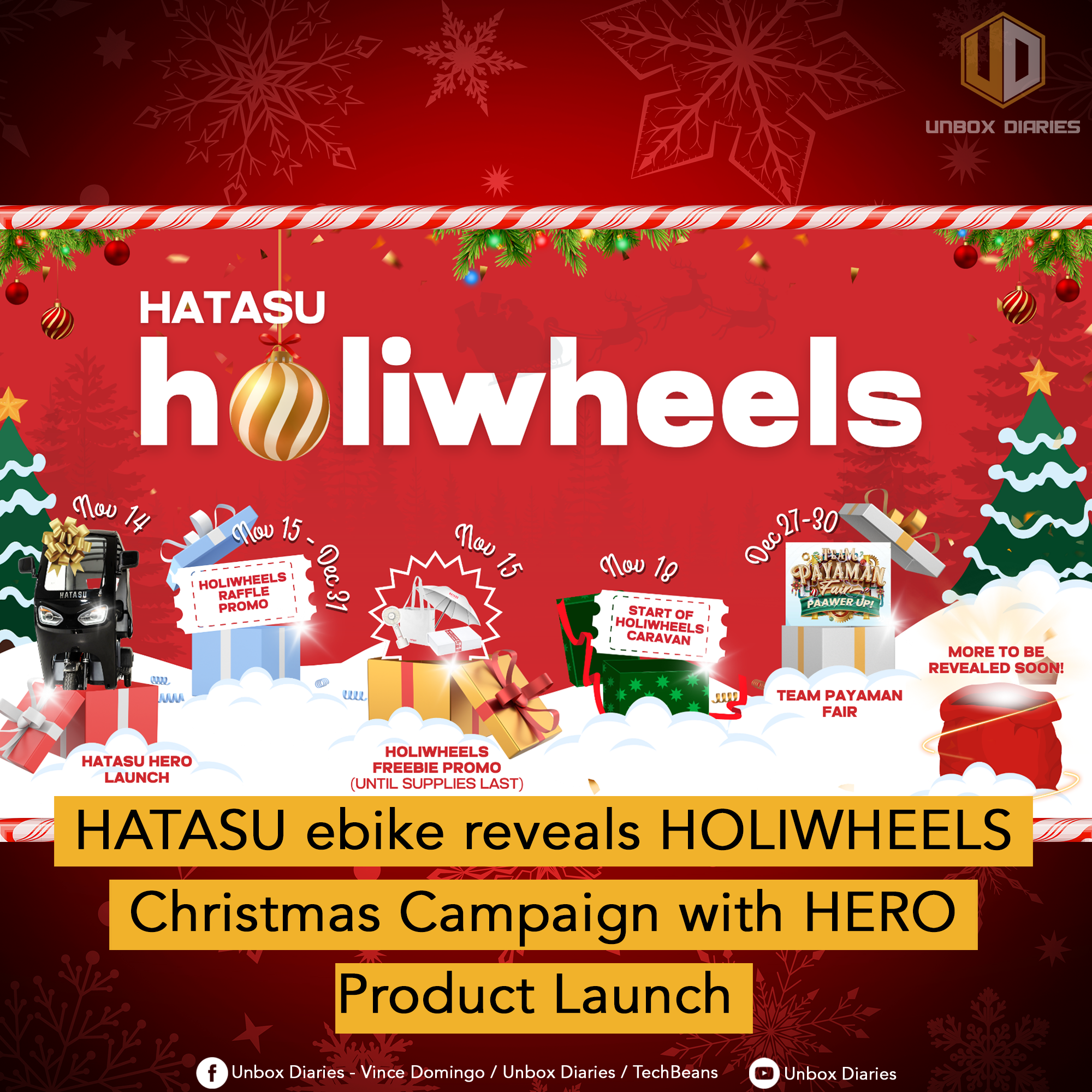 HATASU ebike reveals HOLIWHEELS Christmas Campaign with HERO Product ...
