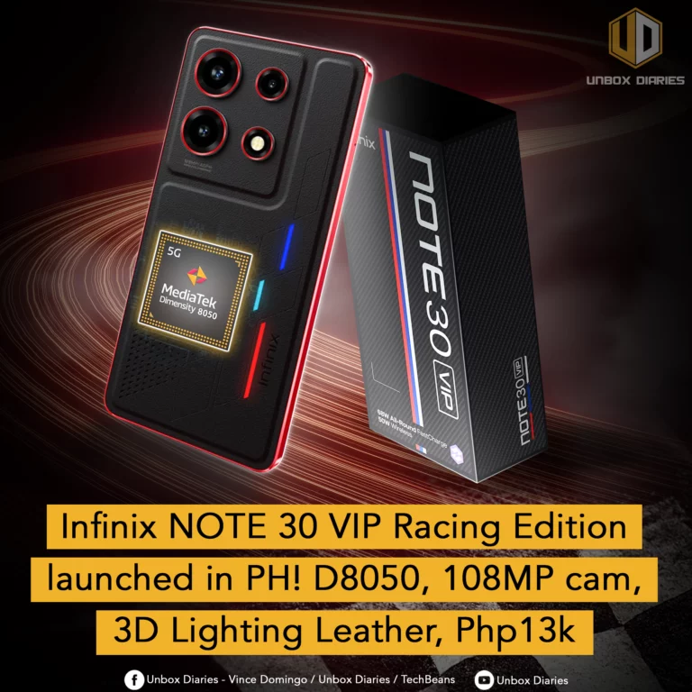 Infinix NOTE 30 VIP Racing Edition launched in PH! D8050, 108MP cam, 3D Lighting Leather, ₱13k ...
