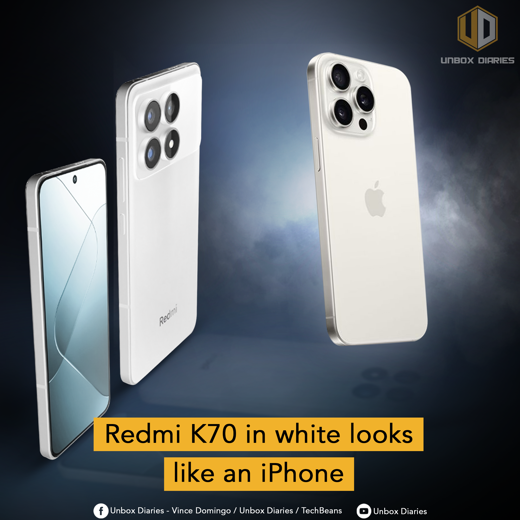 Redmi K70 in white looks like an iPhone - Unbox Diaries