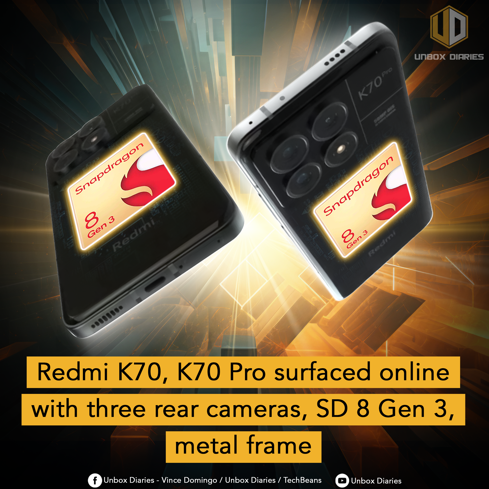 Redmi K70, K70 Pro surfaced online with three rear cameras, SD 8 Gen 3 ...