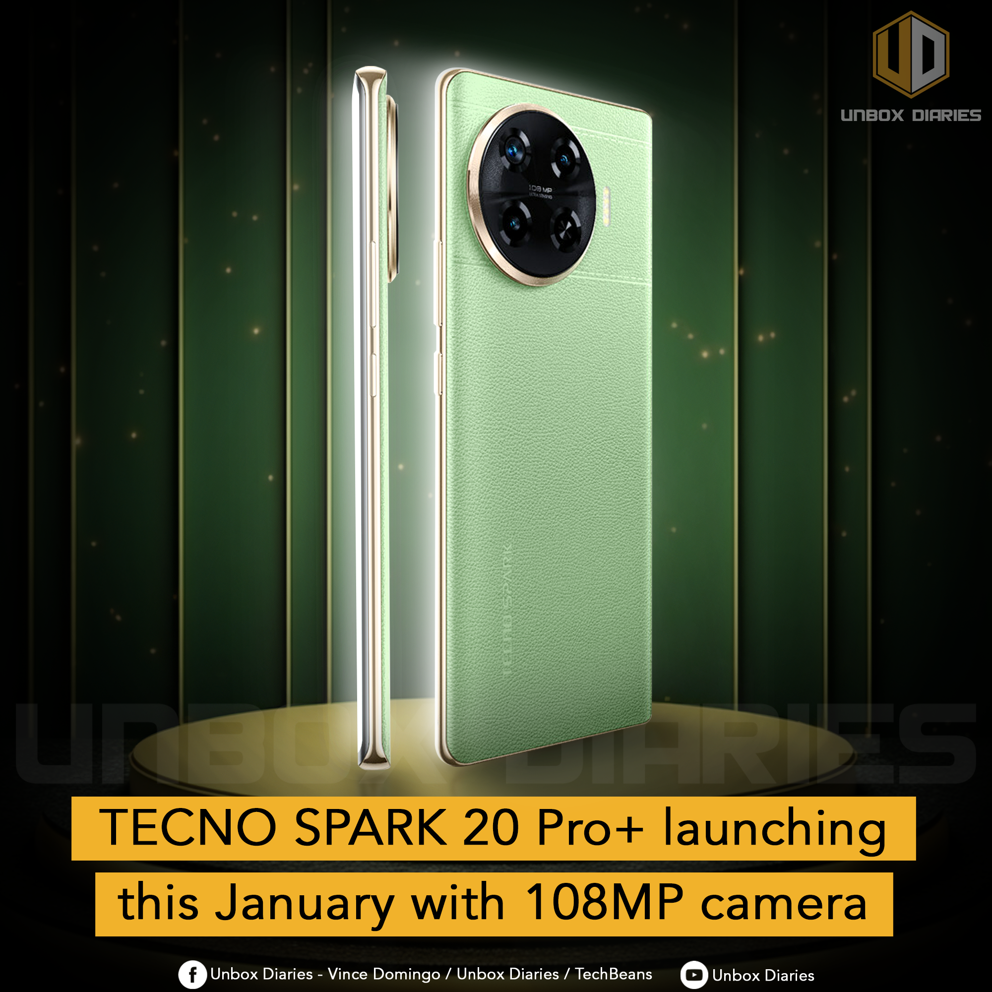 TECNO SPARK 20 Pro+ launching this January with 108MP cameras - Unbox ...
