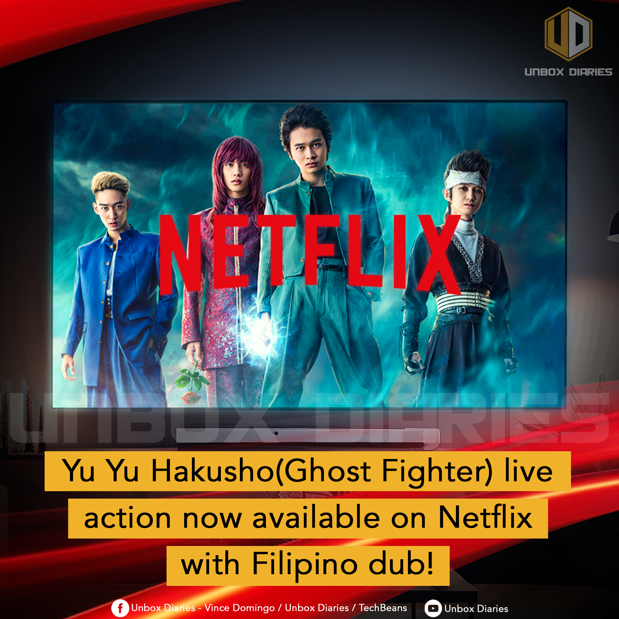 Yu Yu Hakusho(Ghost Fighter) live action now available on Netflix with Filipino dub! - Unbox Diaries
