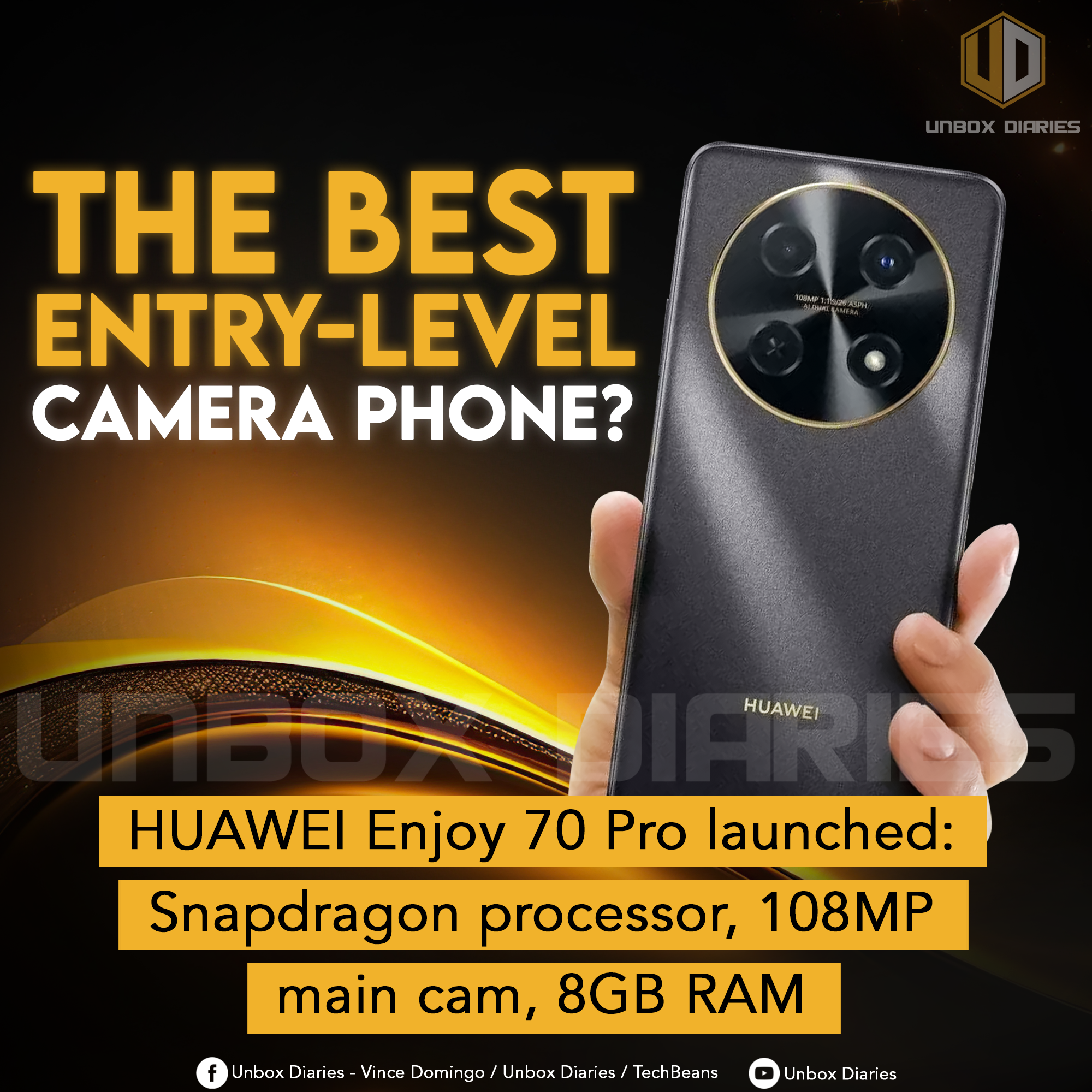 HUAWEI Enjoy 70 Pro launched: Snapdragon processor, 108MP main cam, 8GB ...