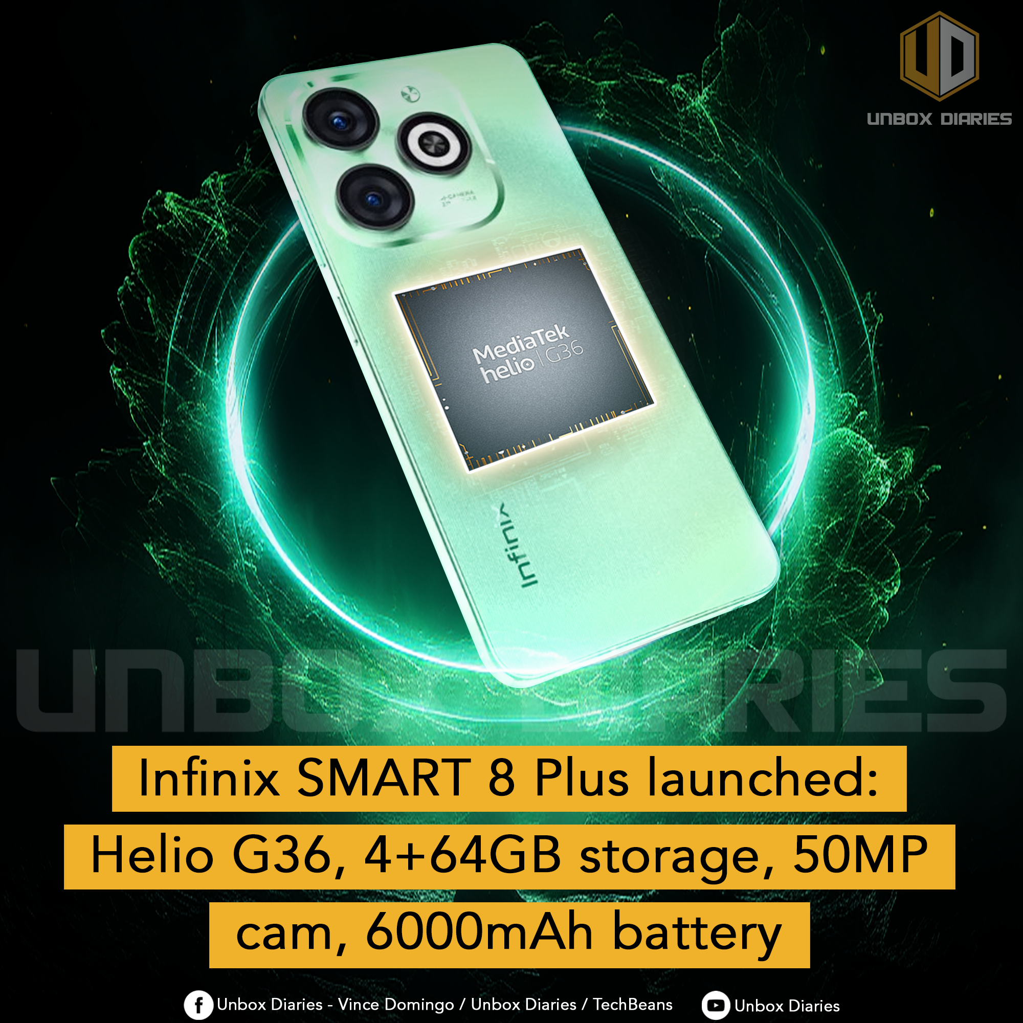 Infinix SMART 8 Plus launched: Helio G36, 4+64GB storage, 50MP cam ...