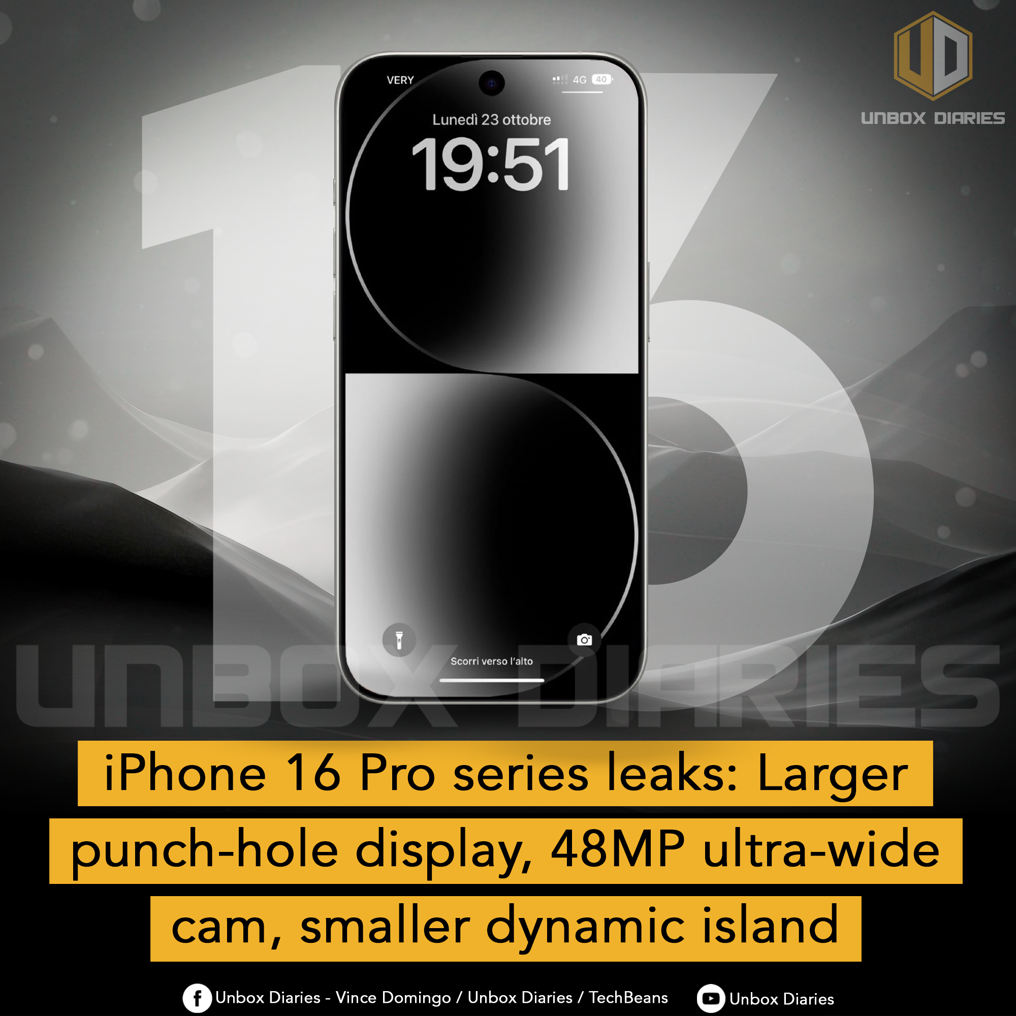iPhone 16 Pro series leaks: Larger punch-hole display, 48MP ultra-wide ...