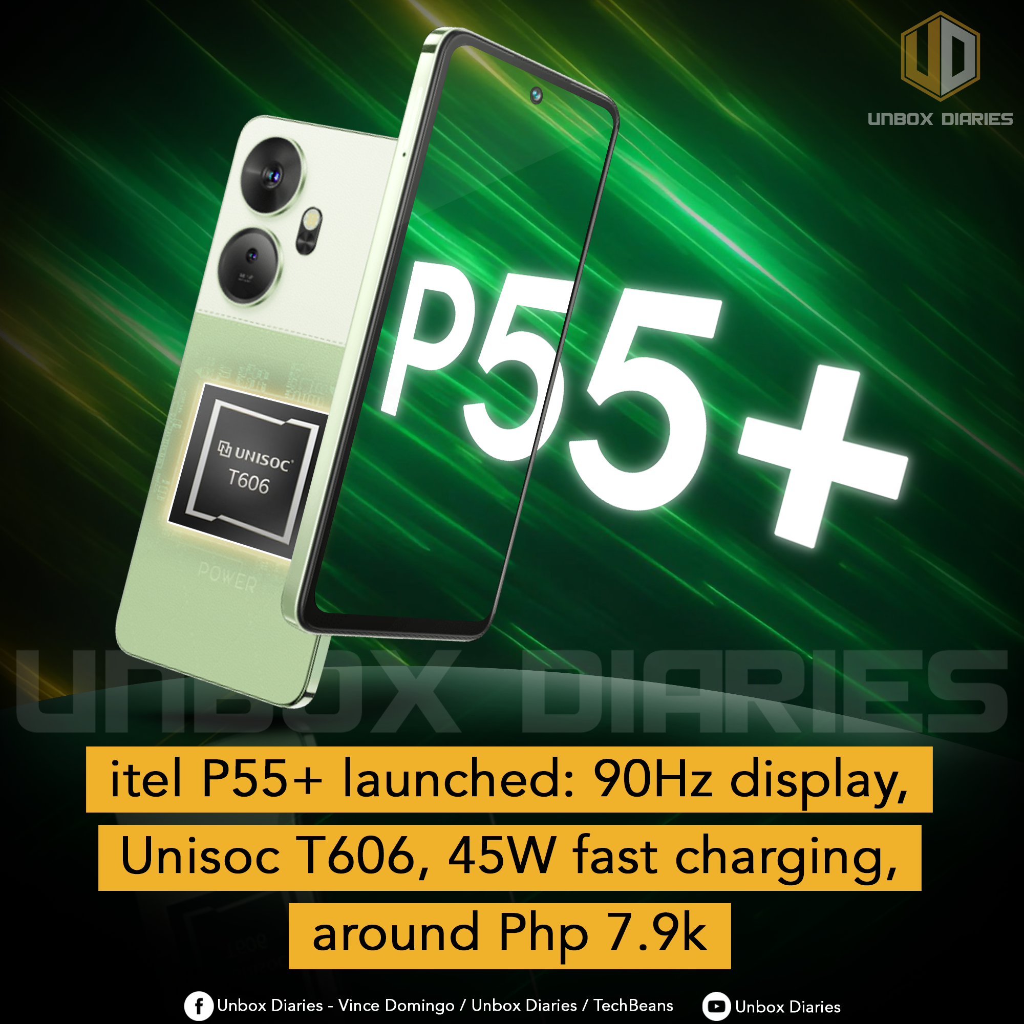 itel P55+ launched: 90Hz display, Unisoc T606, 45W fast charging ...