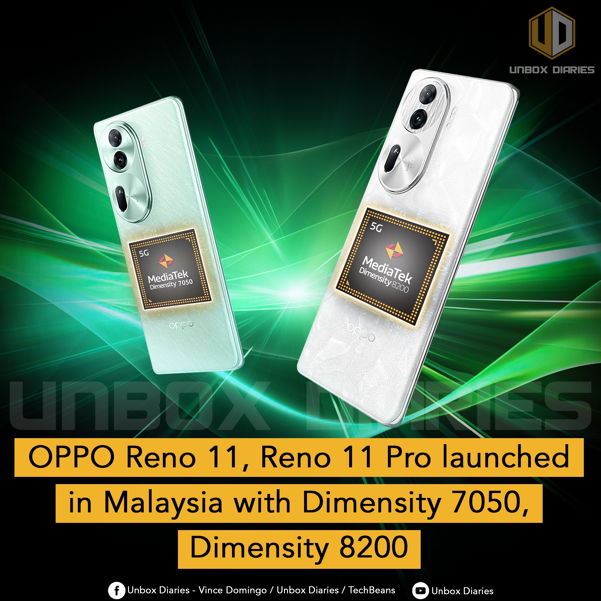 OPPO Reno 11, Reno 11 Pro launched in Malaysia with Dimensity 7050 ...