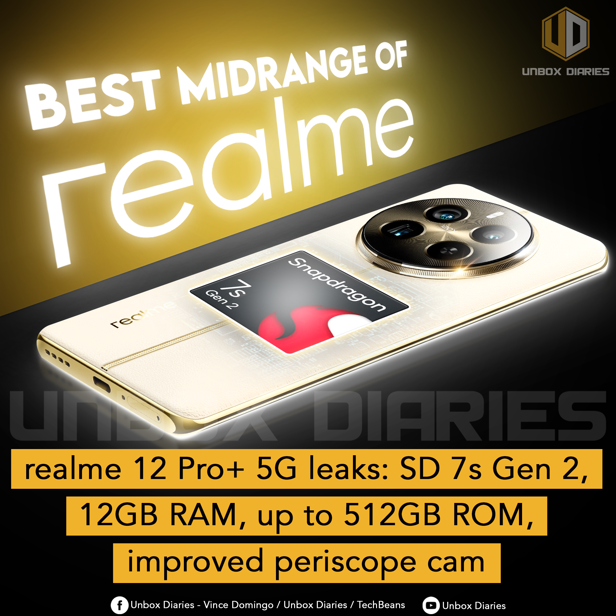 realme 12 Pro+ 5G leaks: SD 7s Gen 2, 12GB RAM, up to 512GB ROM ...