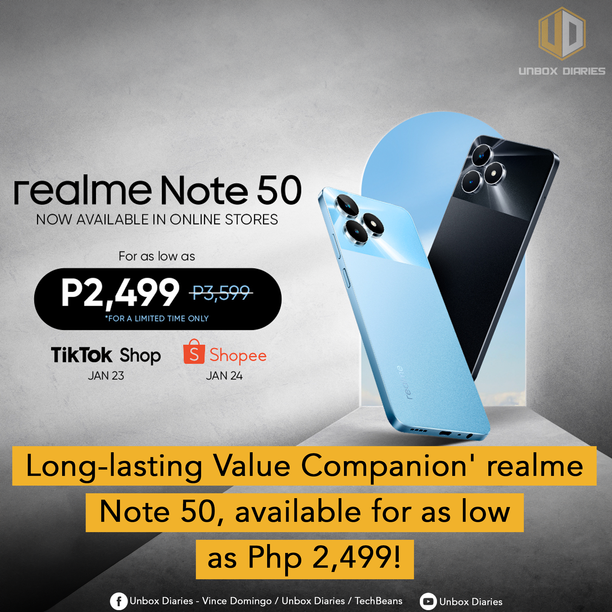 Long-lasting Value Companion' realme Note 50, available for as low as ...