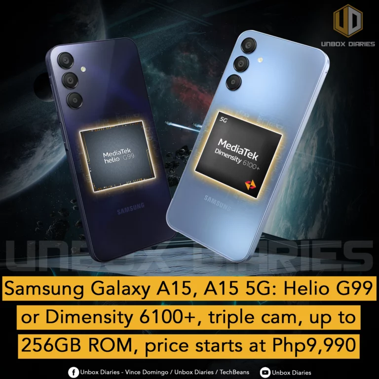 Samsung Galaxy A15, A15 5G: Helio G99 or Dimensity 6100+, triple cam ...