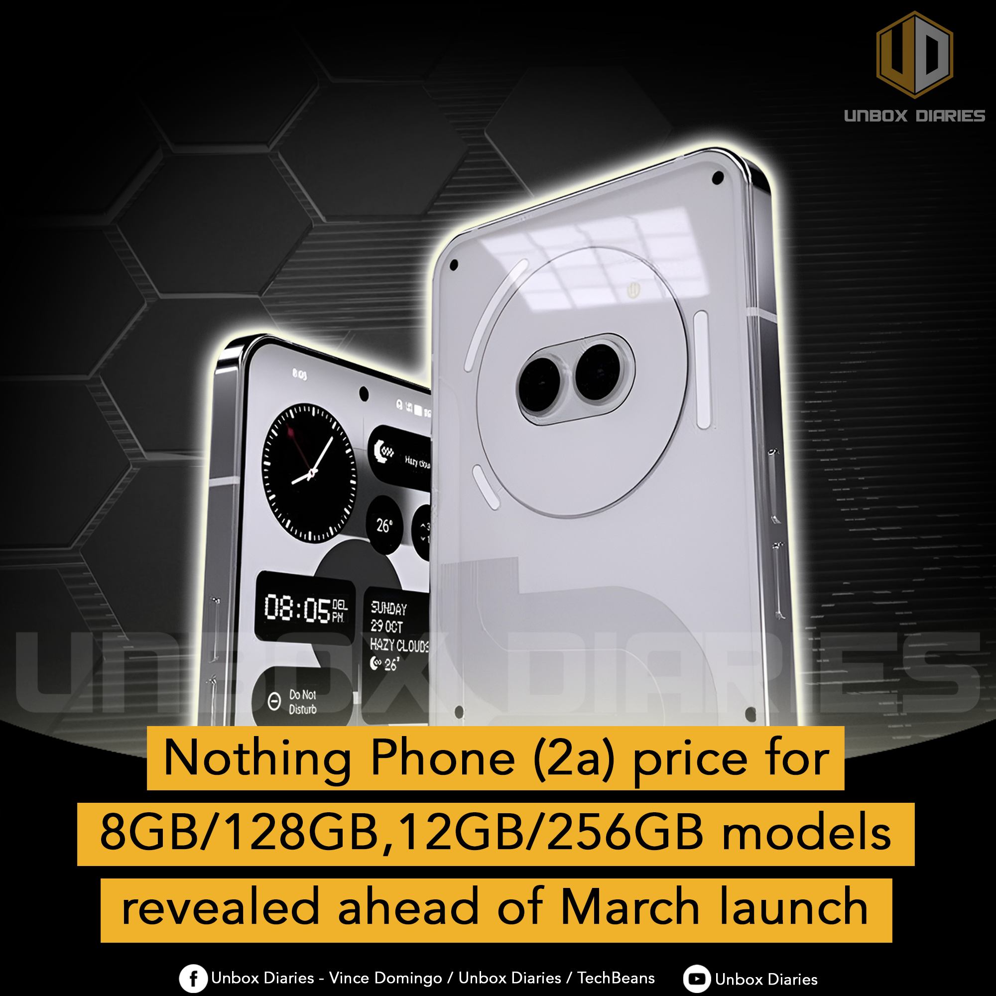 Nothing Phone (2a) price for 8GB/128GB, 12GB/256GB models revealed ...