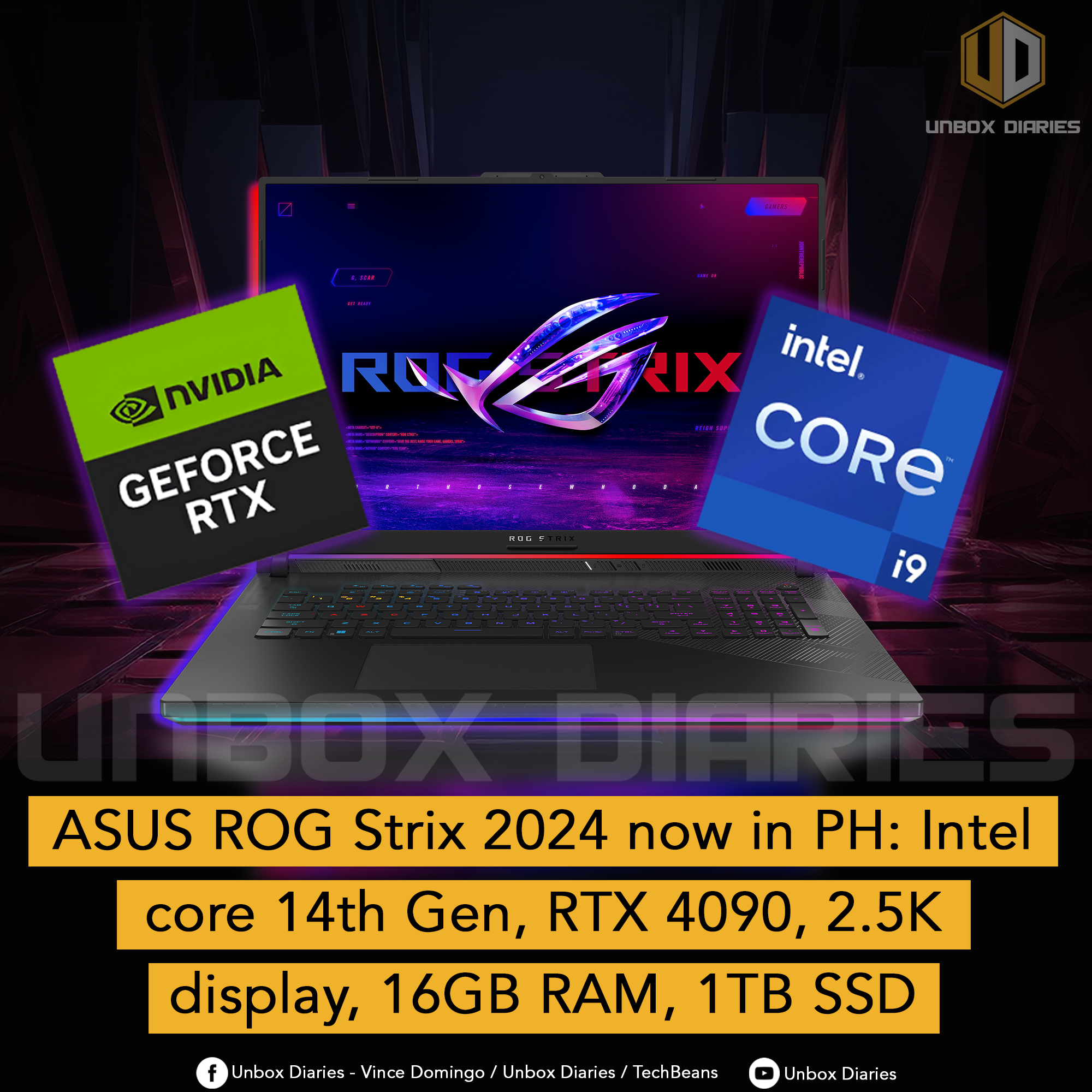 ASUS ROG Strix 2024 now in PH: Intel core 14th Gen, RTX 4090, 2.5K ...