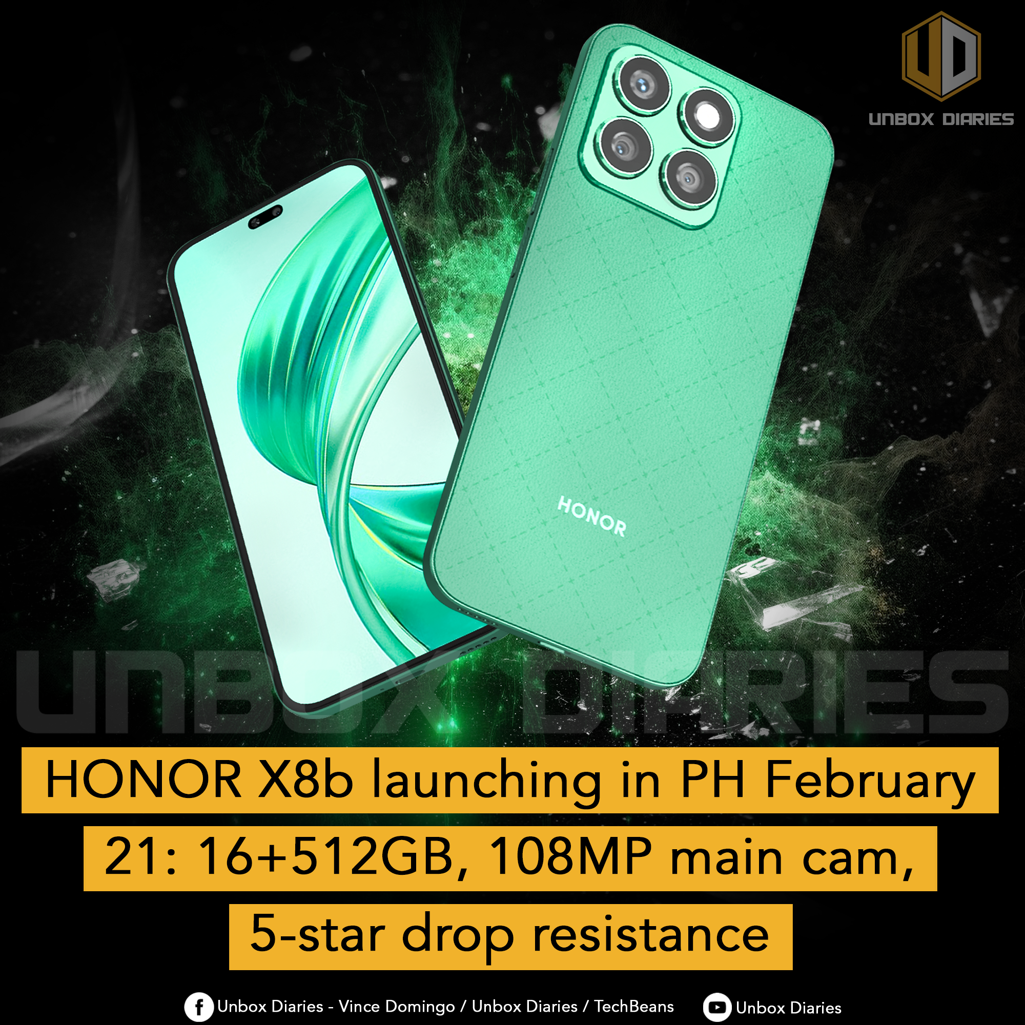 HONOR X8b launching in PH February 21: 16+512GB, 108MP main cam, 5-star ...