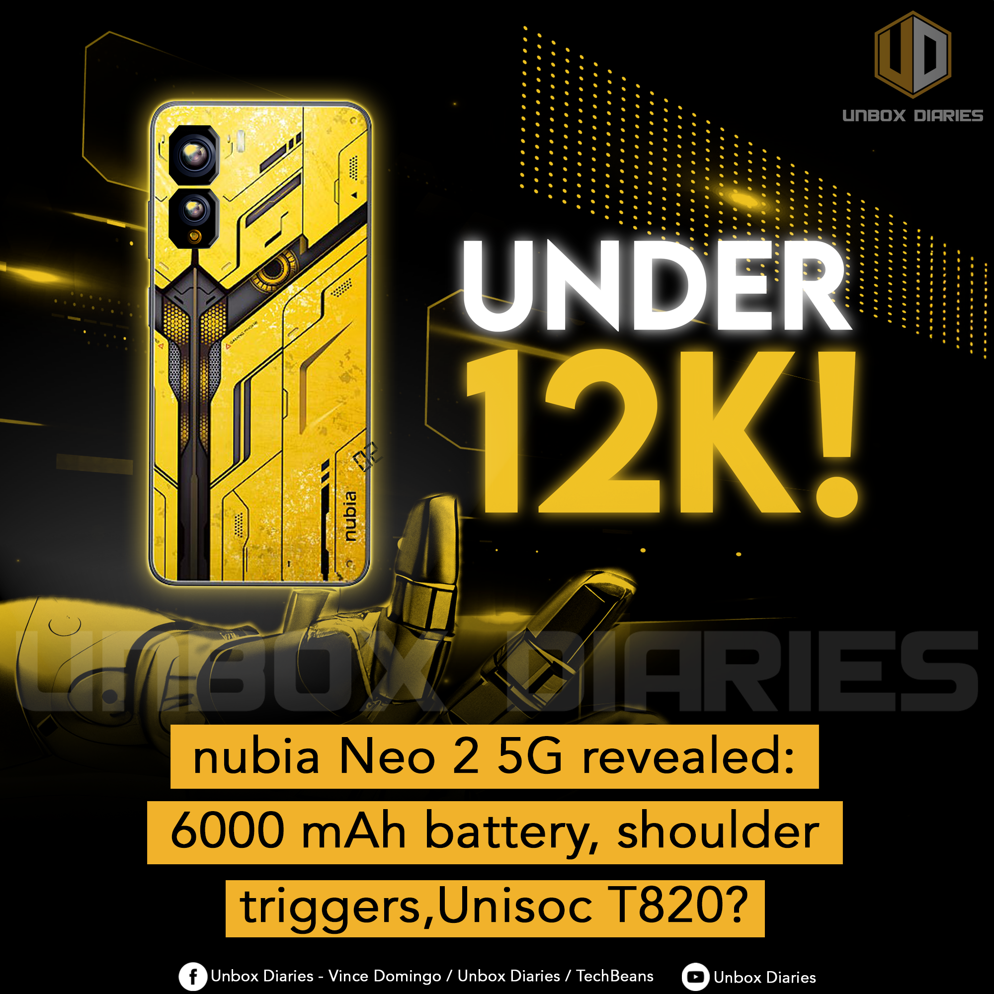 nubia Neo 2 5G revealed: 6000 mAh battery, shoulder triggers, Unisoc T820? - Unbox Diaries